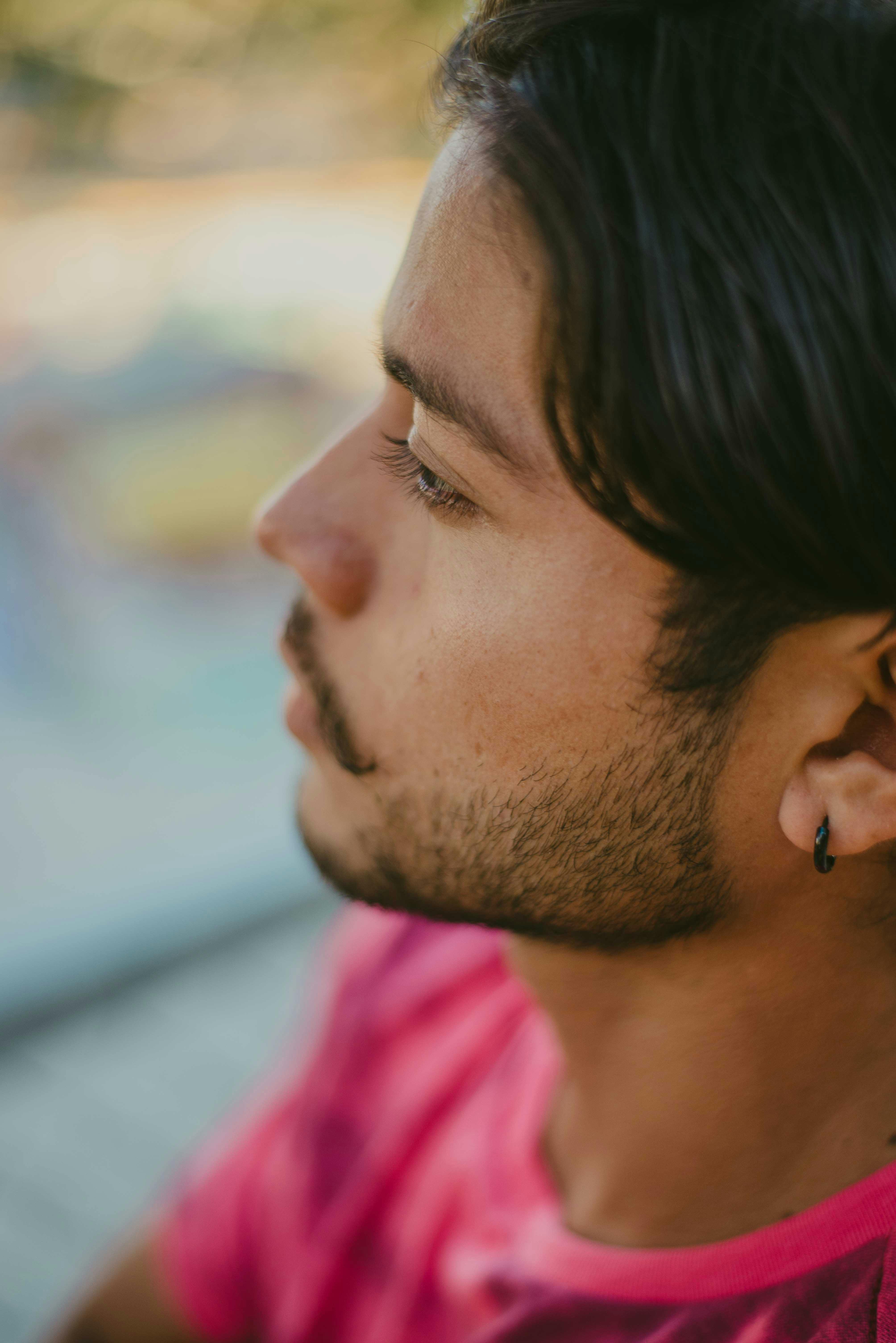 Side View of a Man with Beard · Free Stock Photo