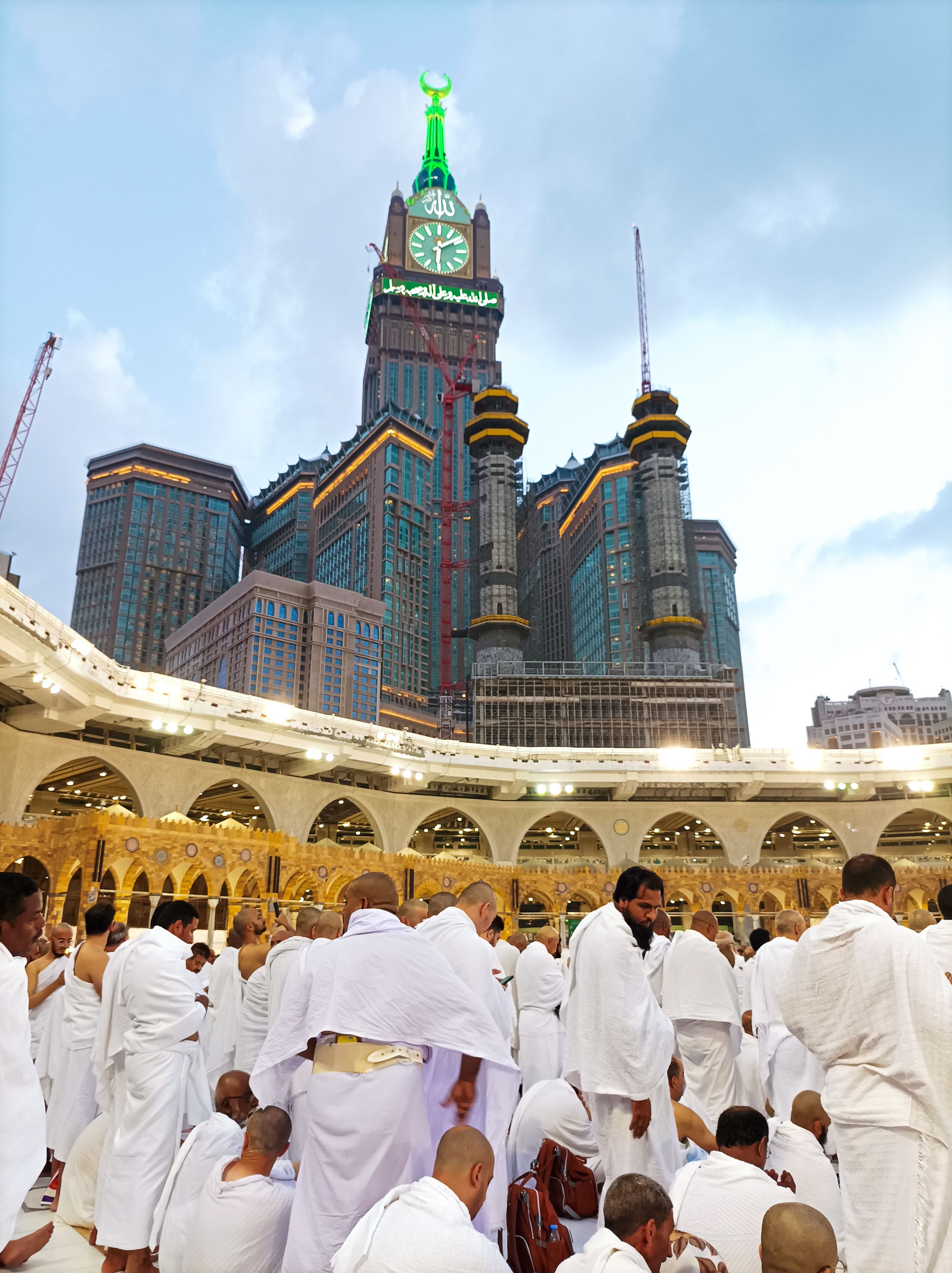 Photo of an Illuminating Makkah Royal Clock Tower at Night, Mecca ...
