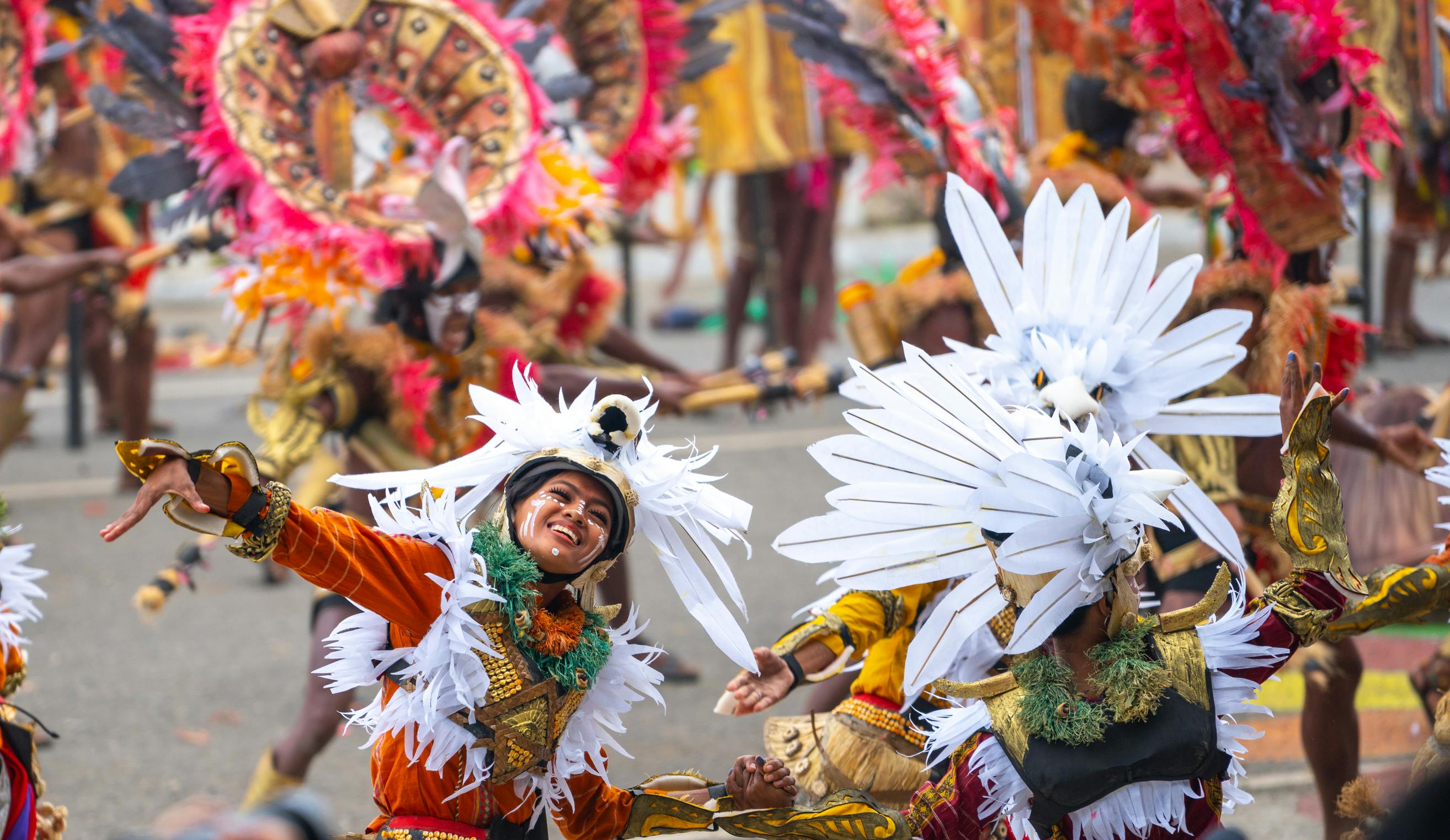 Dancers with Feathers at Parade · Free Stock Photo
