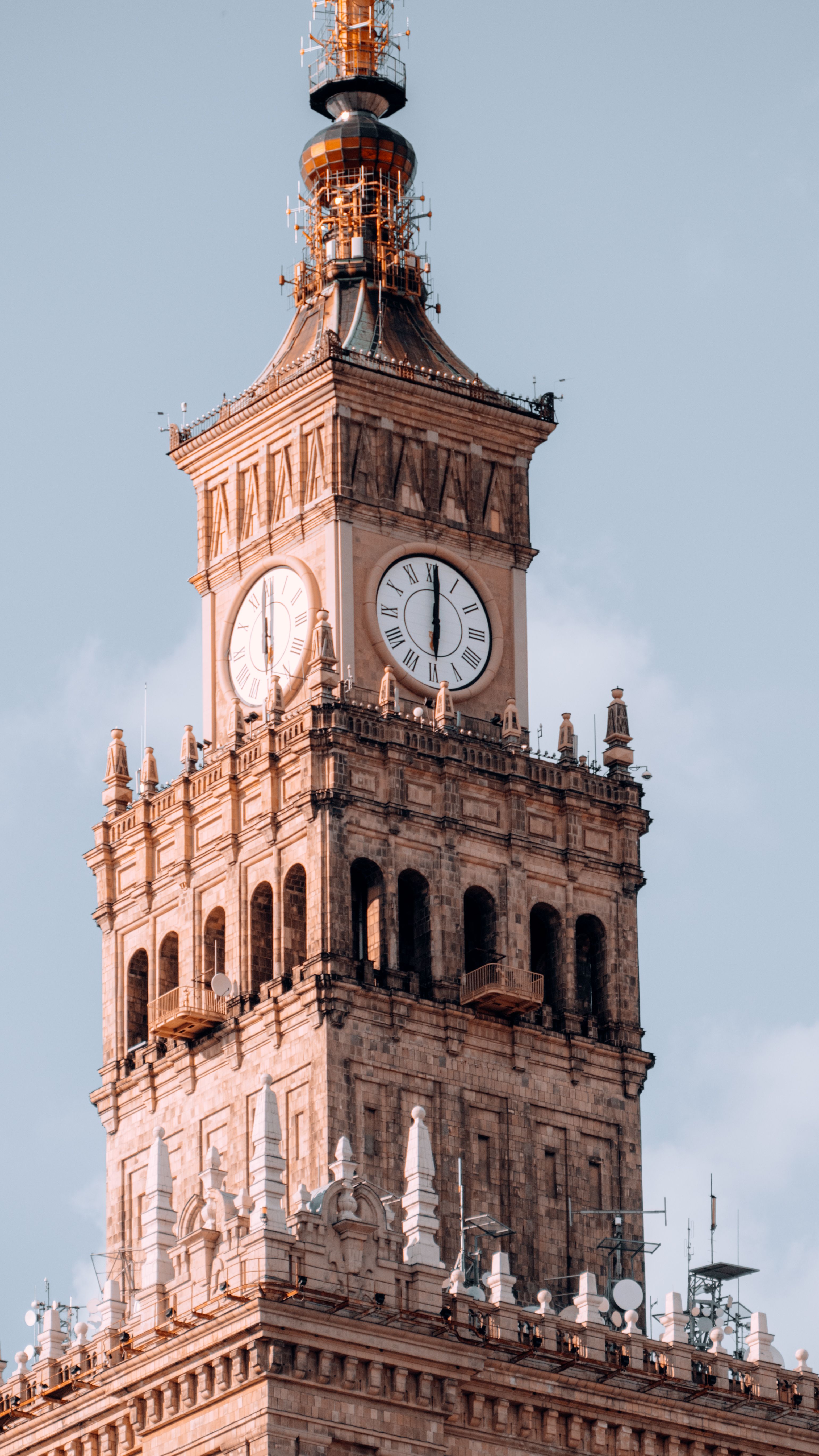 Top of Palace of Culture and Science in Warsaw · Free Stock Photo