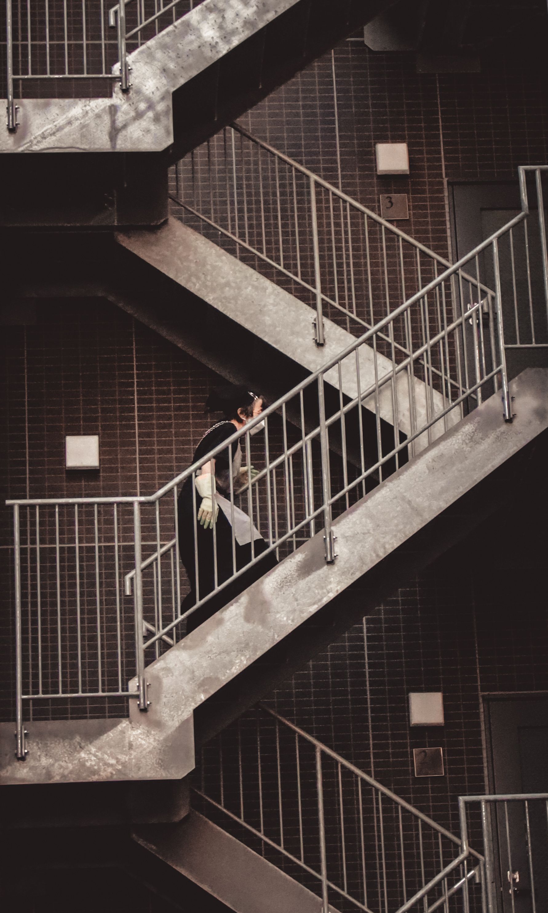 Woman Walking Upstairs · Free Stock Photo