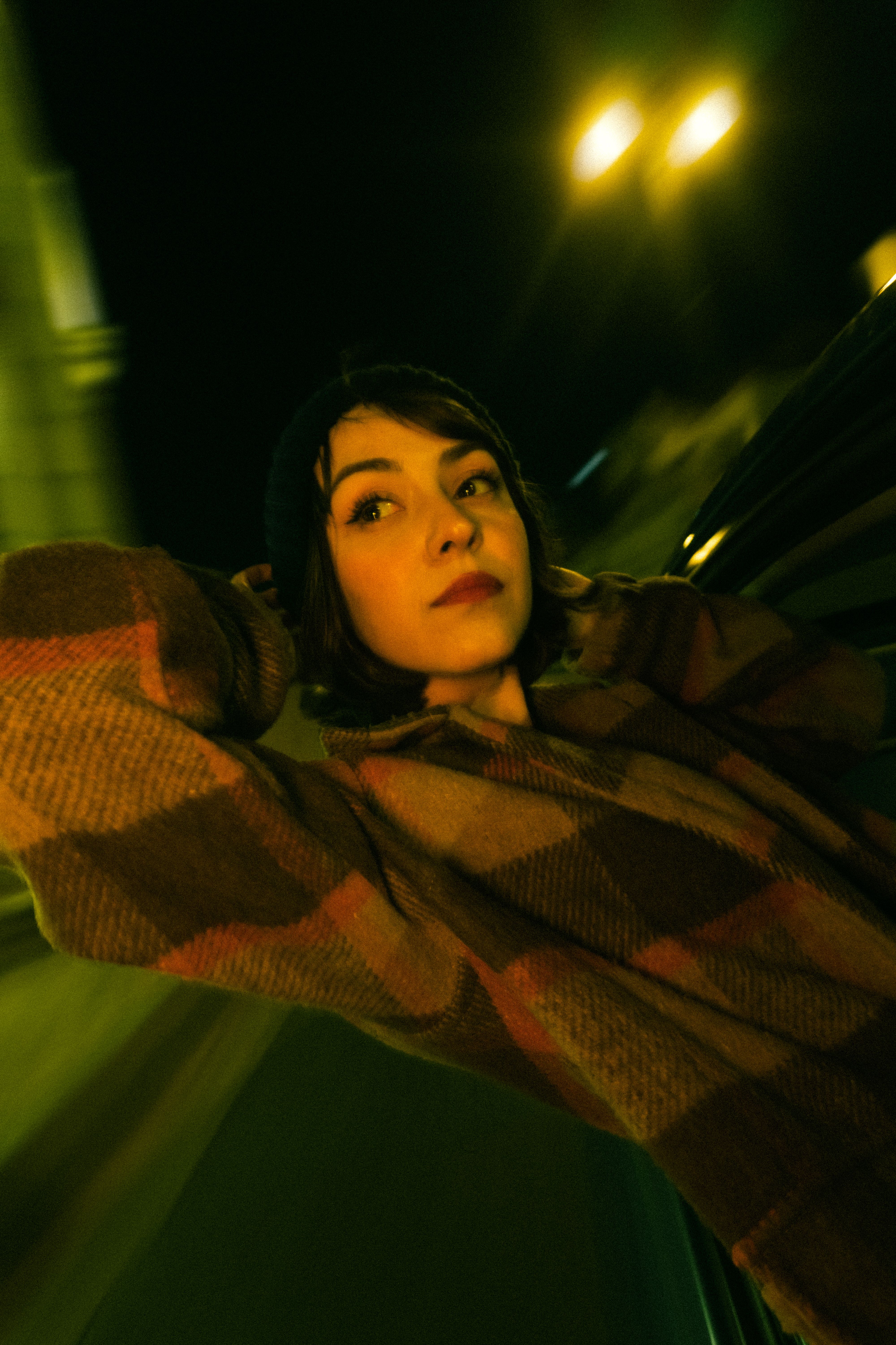 Woman Posing at Night · Free Stock Photo
