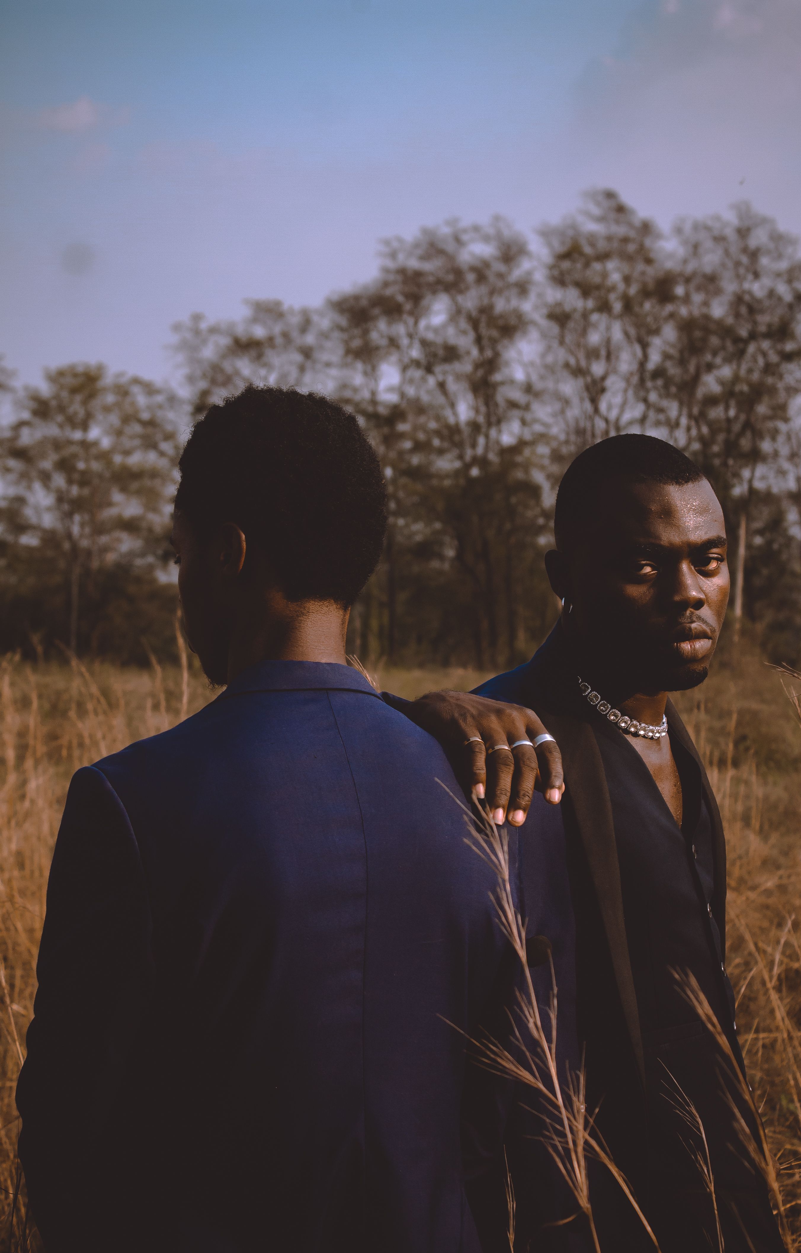 Two Young Men in Blue Jackets · Free Stock Photo