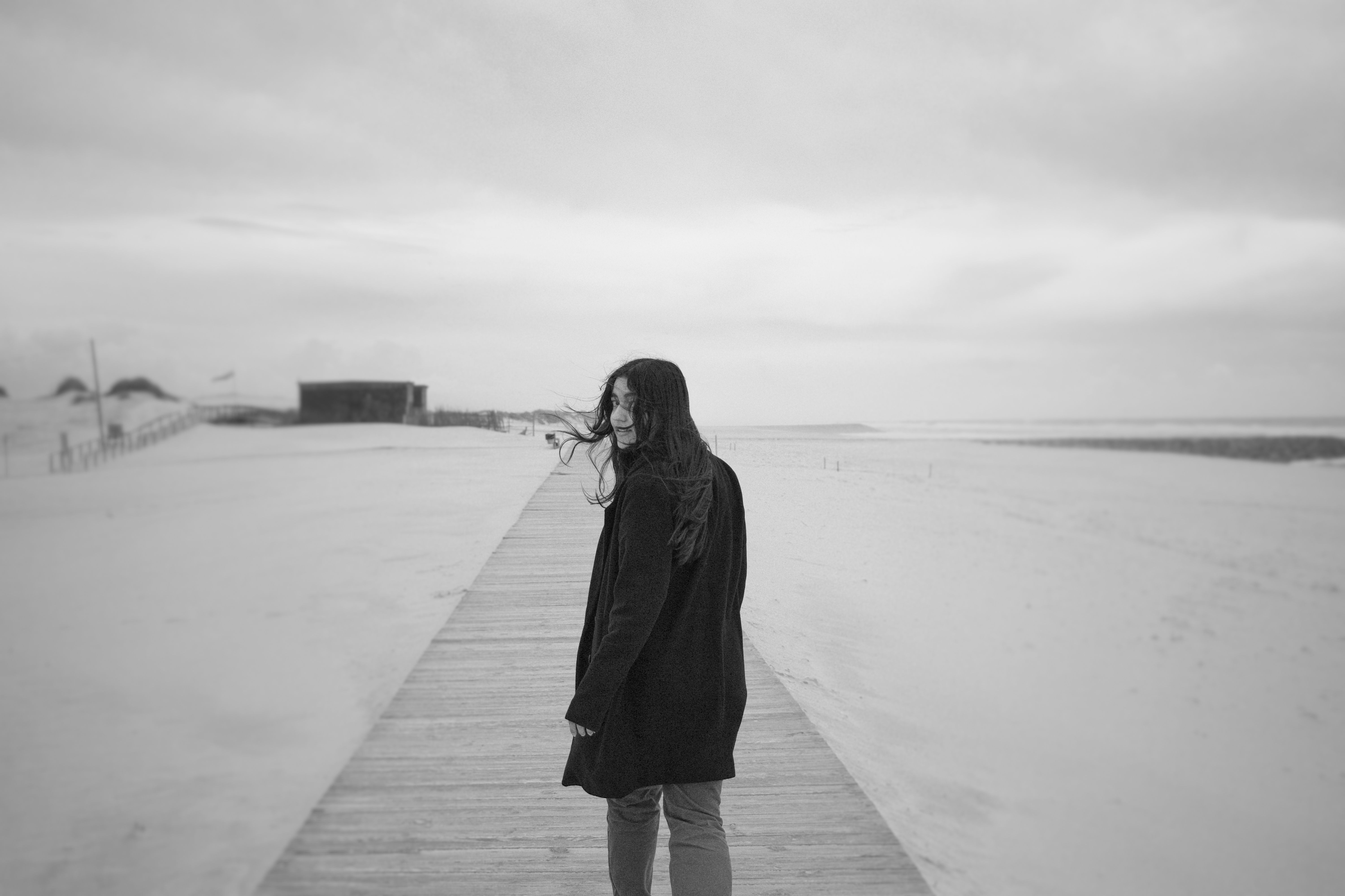 Back View of a Woman in Black Coat · Free Stock Photo