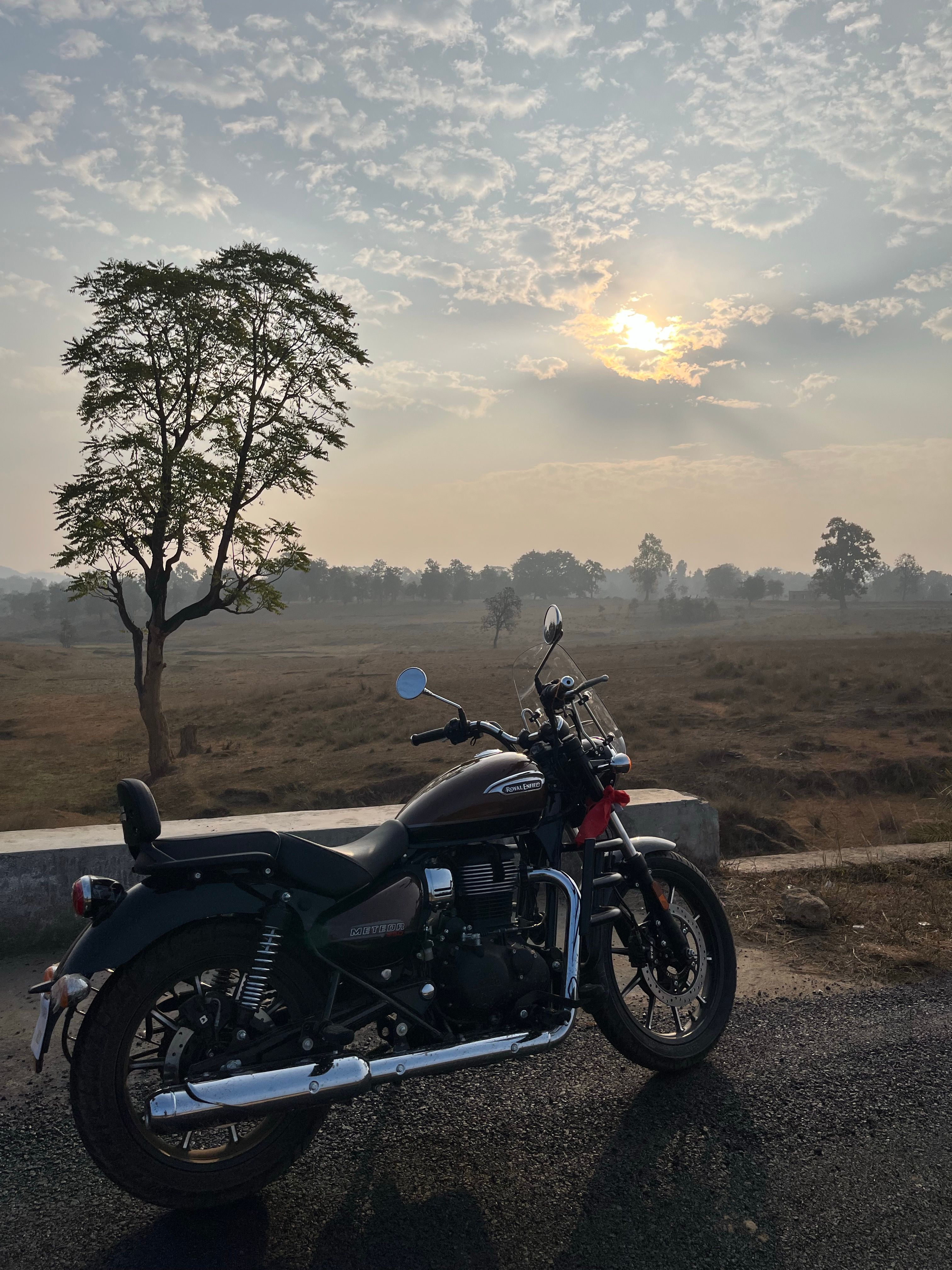 A Motorcycle at Sunset · Free Stock Photo