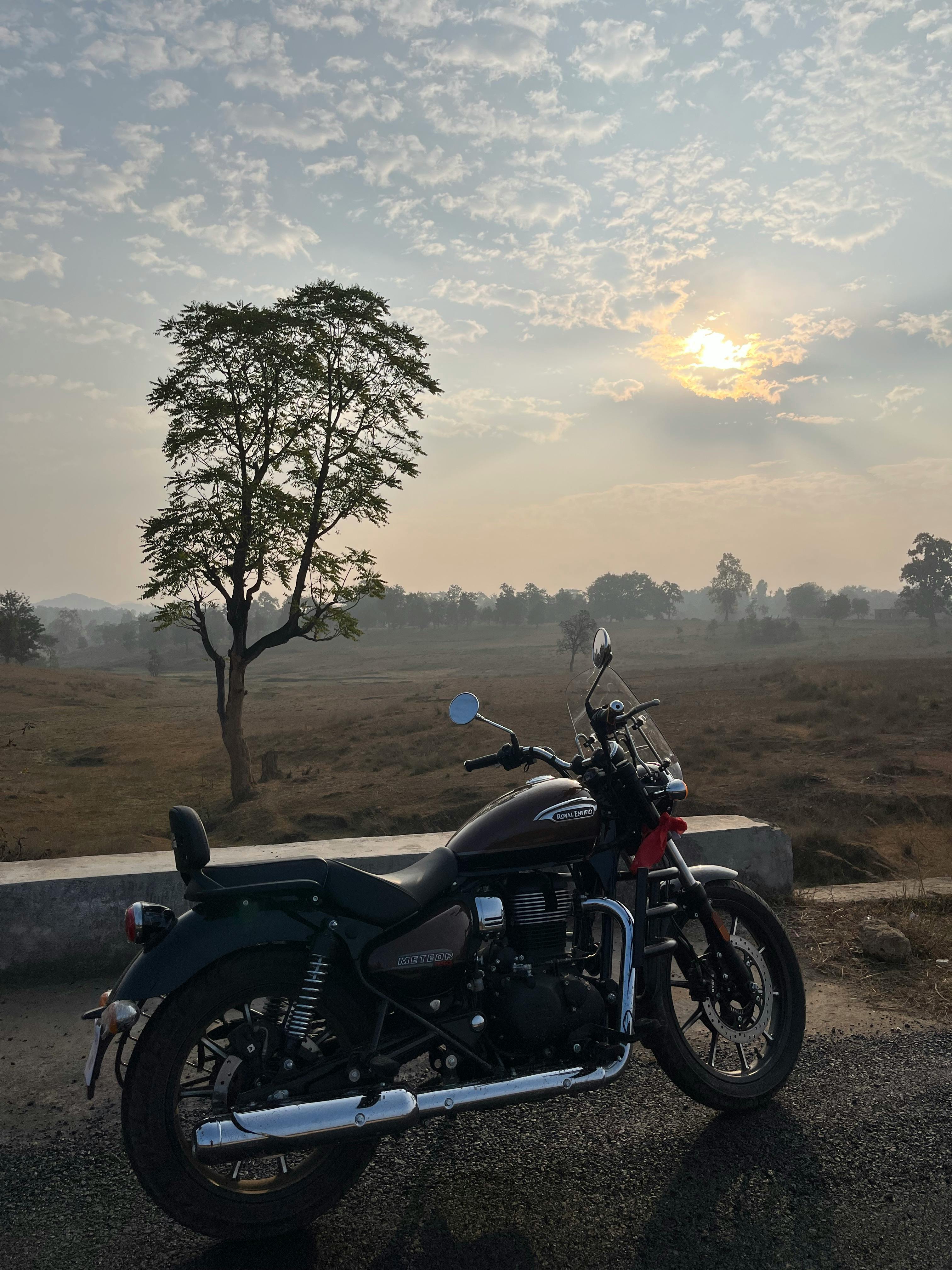 A Motorcycle on a Road · Free Stock Photo