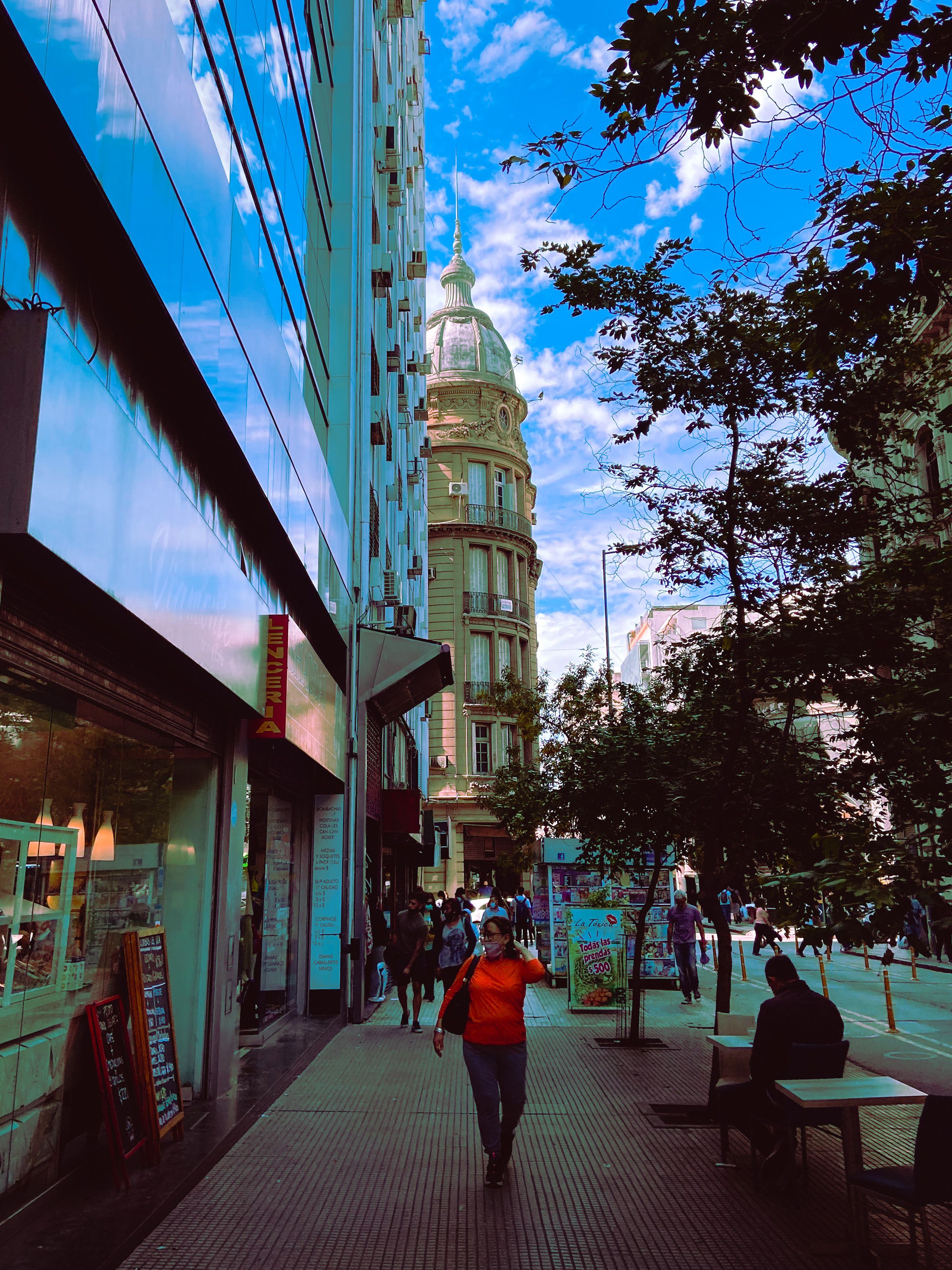 View of Pedestrians Walking on a Sidewalk in a Modern Downtown · Free ...