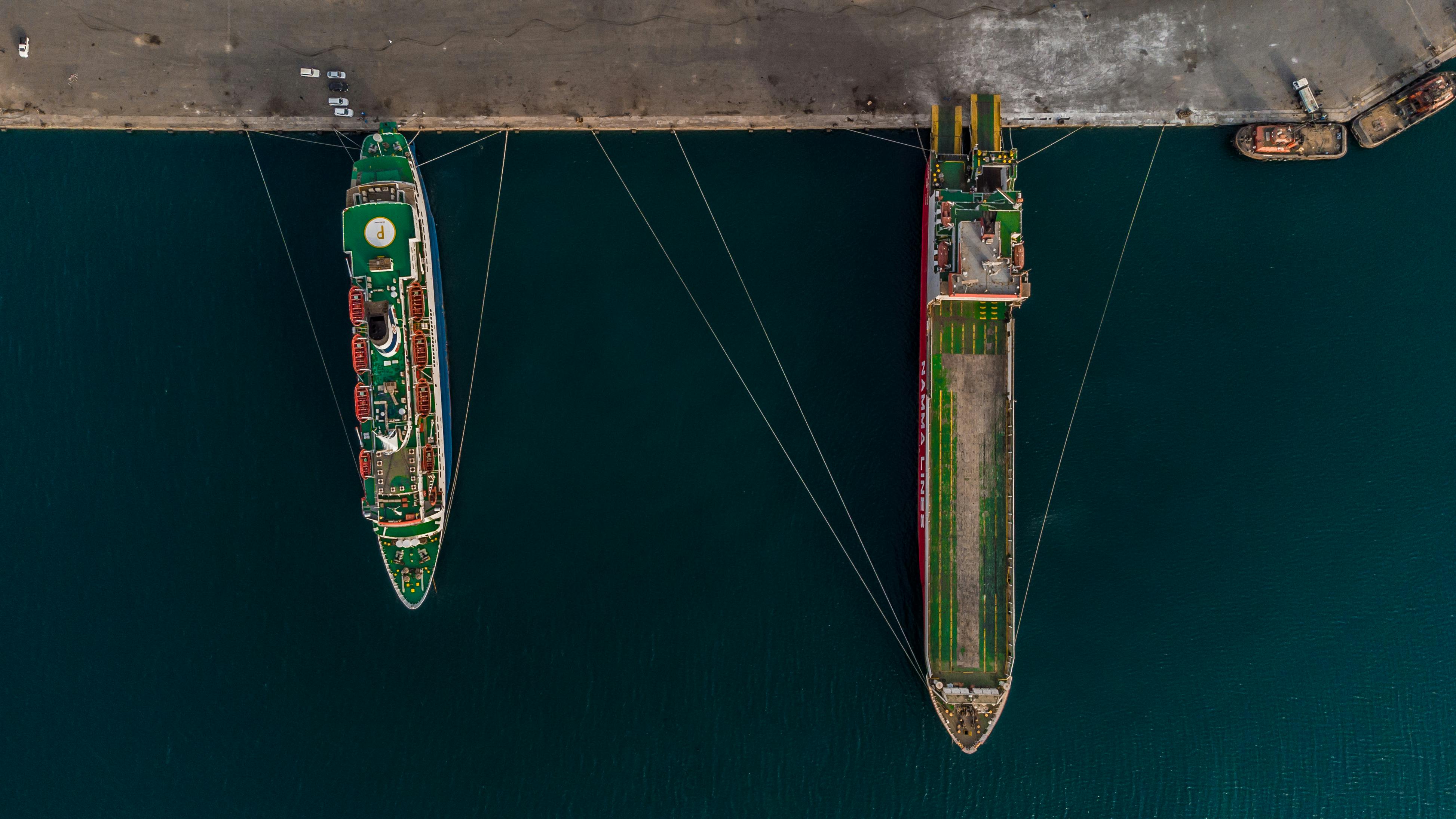 Cargo Ship Near Port · Free Stock Photo