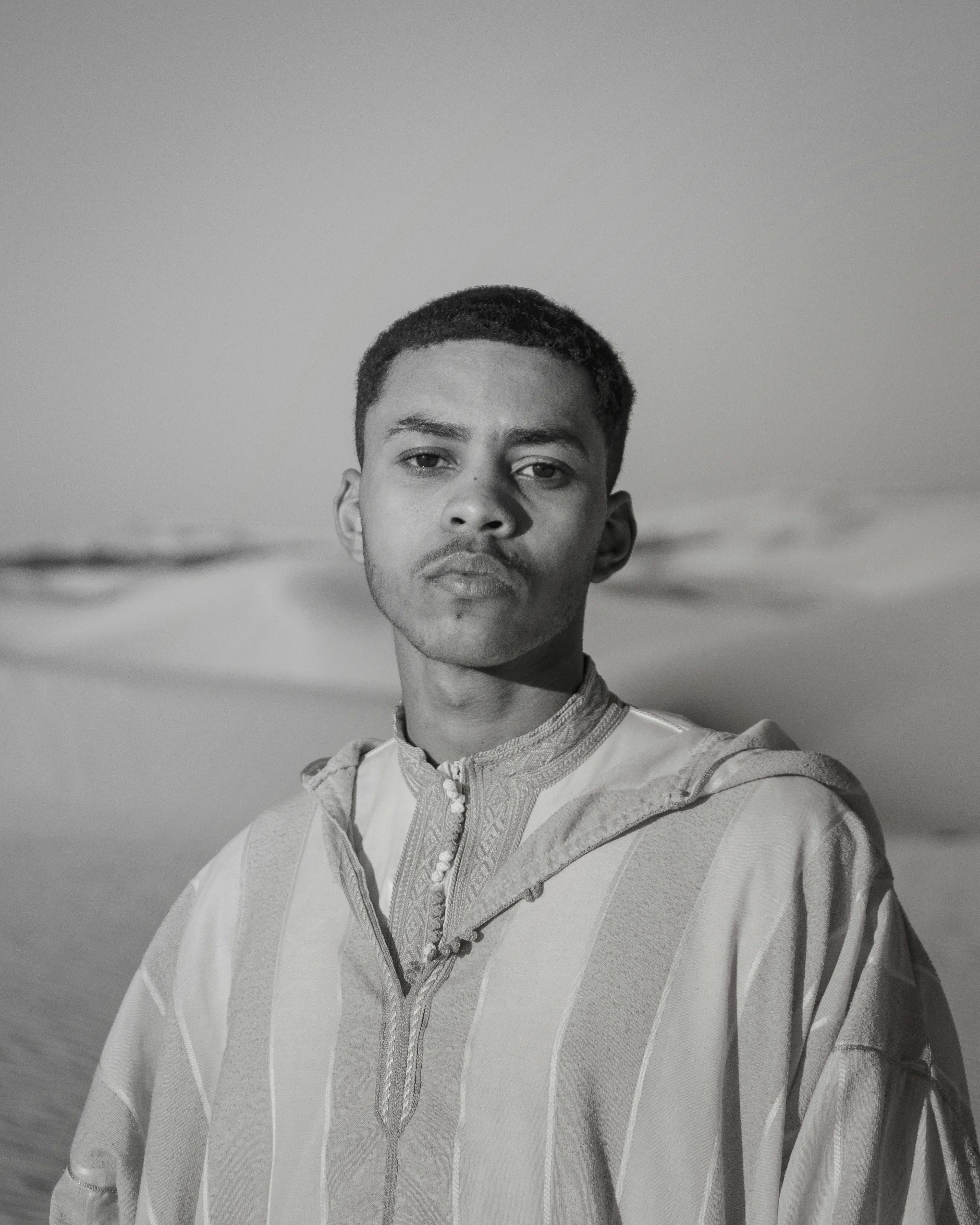 Man Face in Black and White · Free Stock Photo