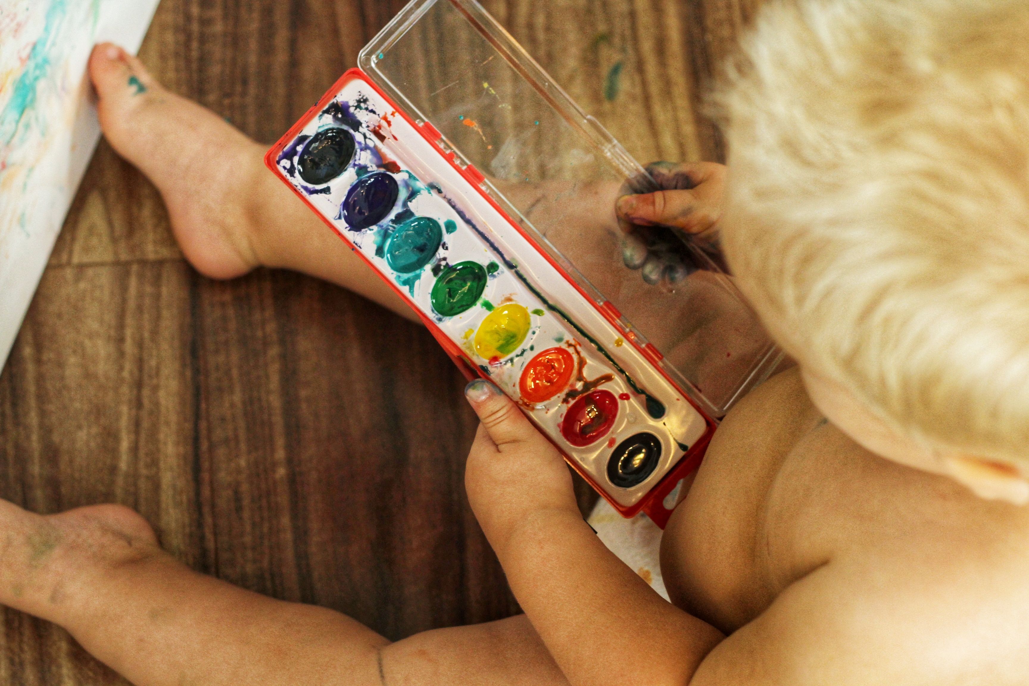 Children Painting with Chalk · Free Stock Photo