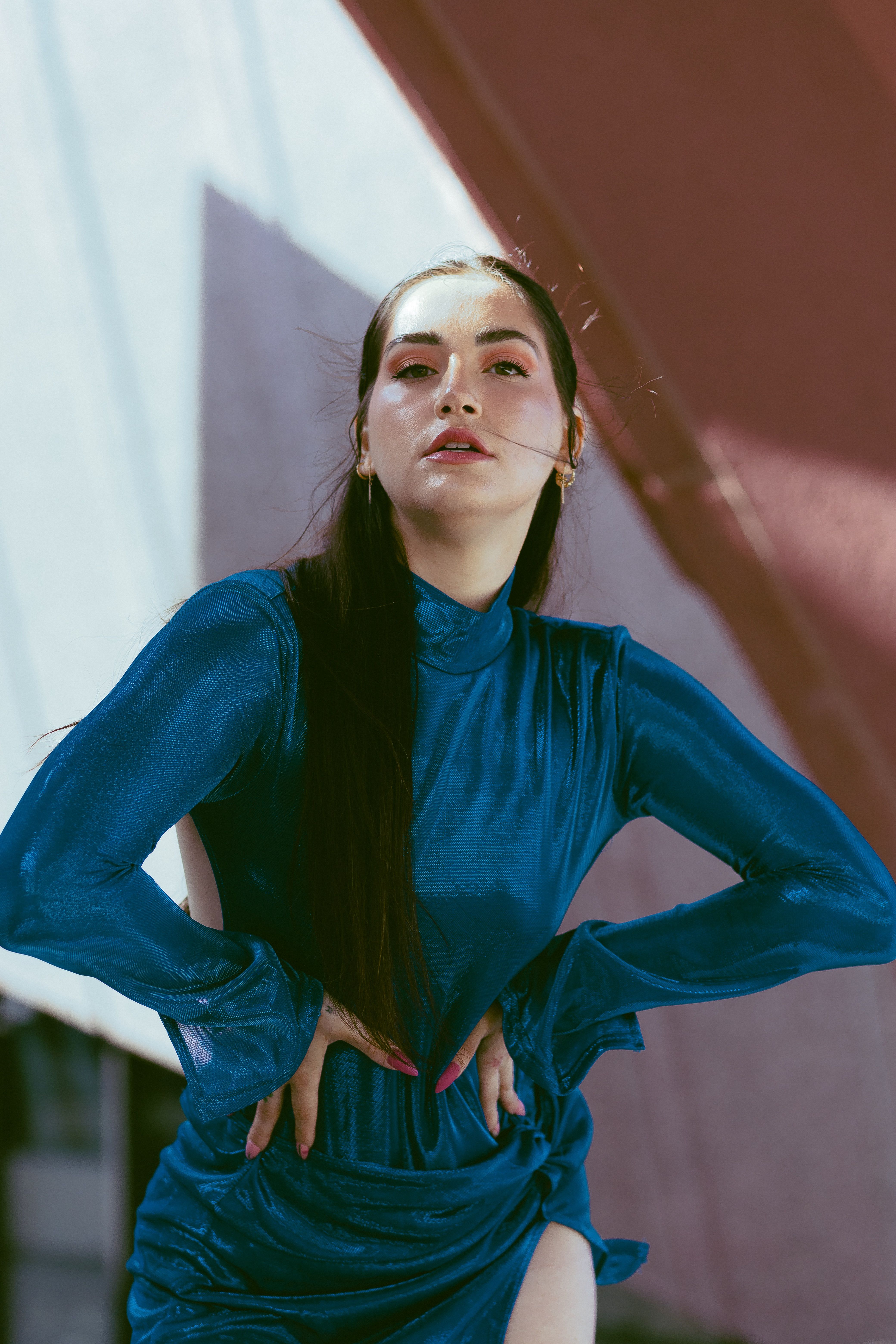 Portrait of a Woman Standing Outdoors · Free Stock Photo