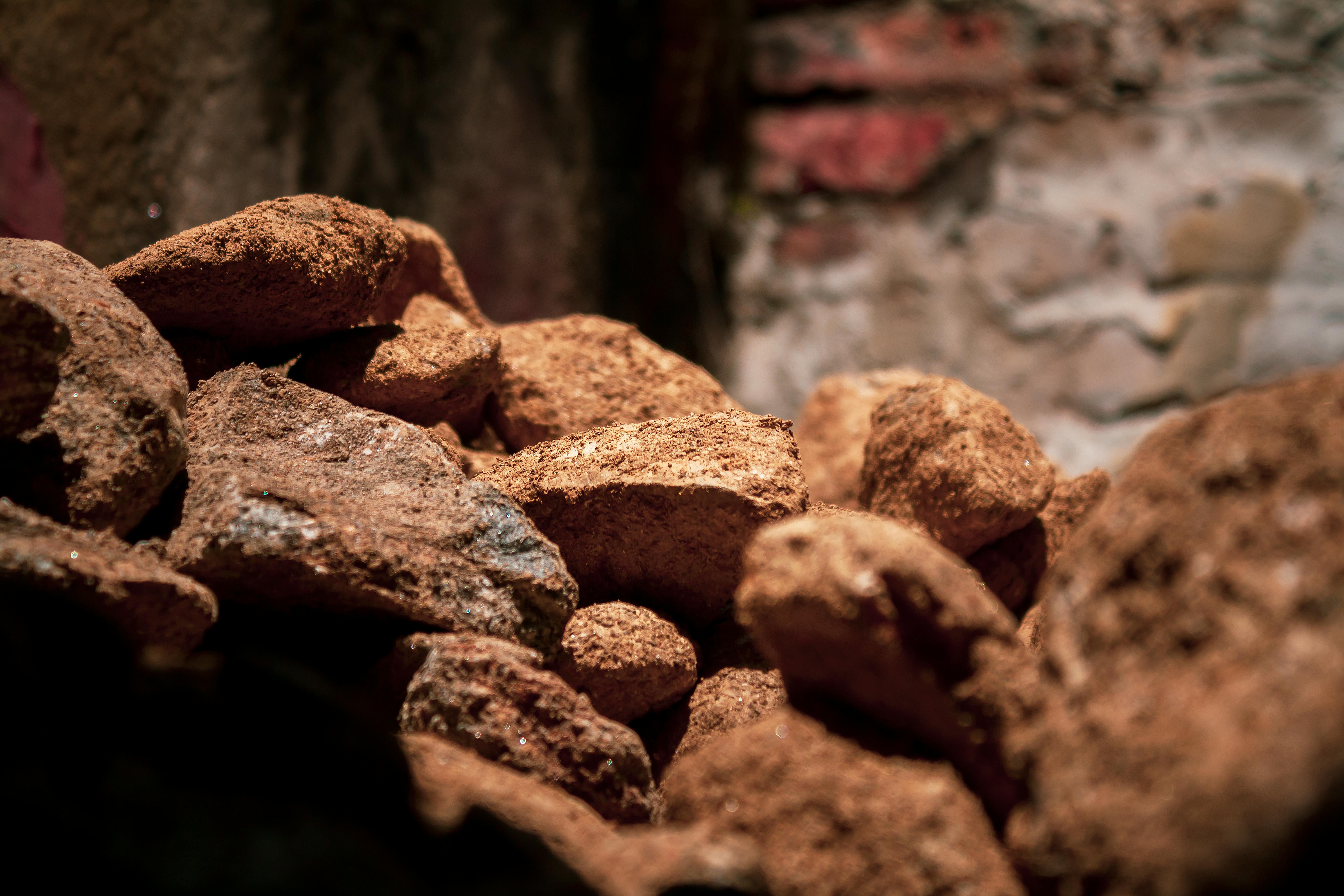 Close Up Photo of Pile of Brown Rocks · Free Stock Photo
