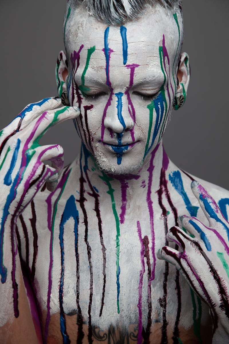 Man With Body Paint Photos, Download The BEST Free Man With Body Paint ...