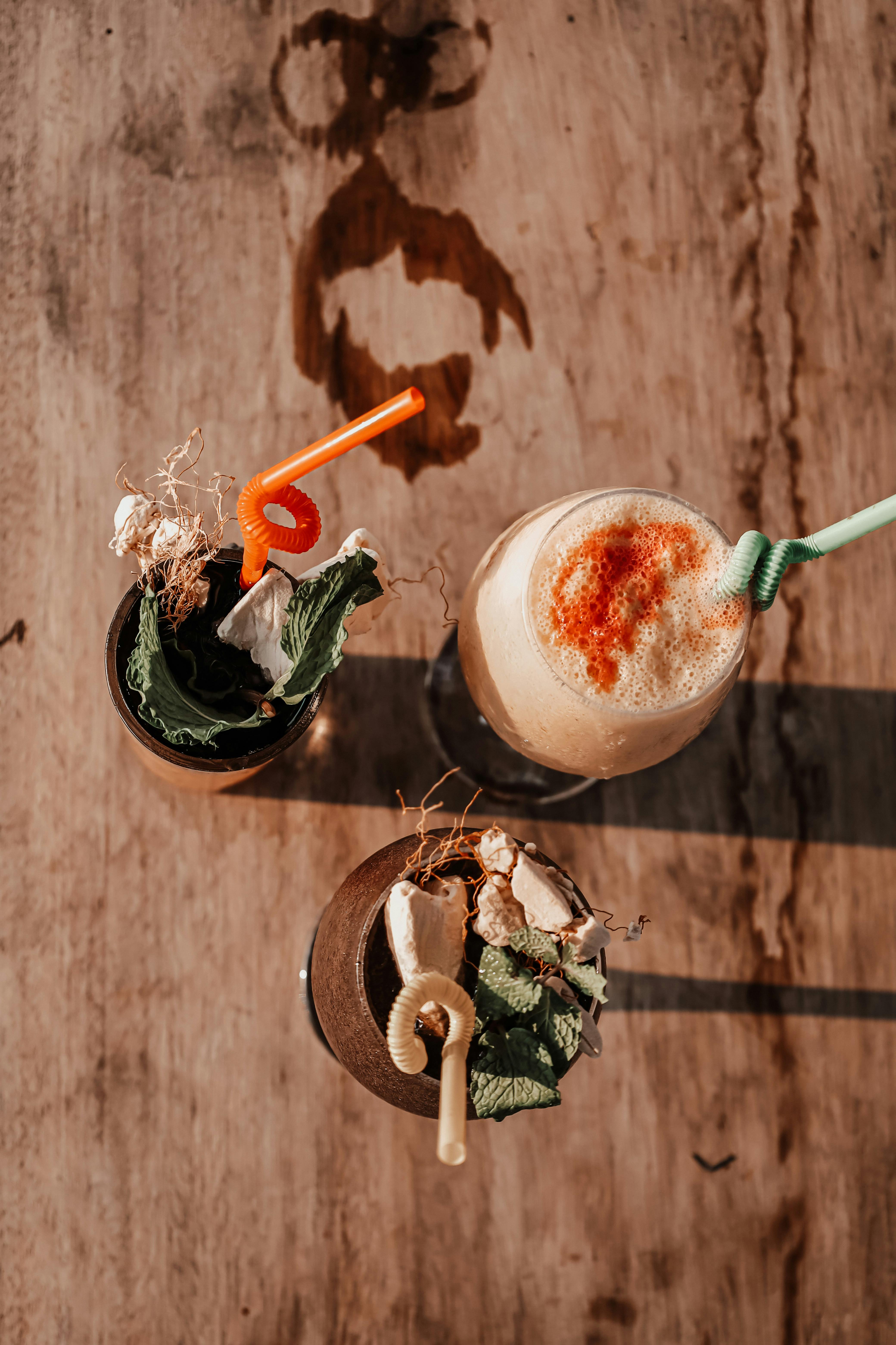 Refreshments on a Corner Table in a Restaurant · Free Stock Photo