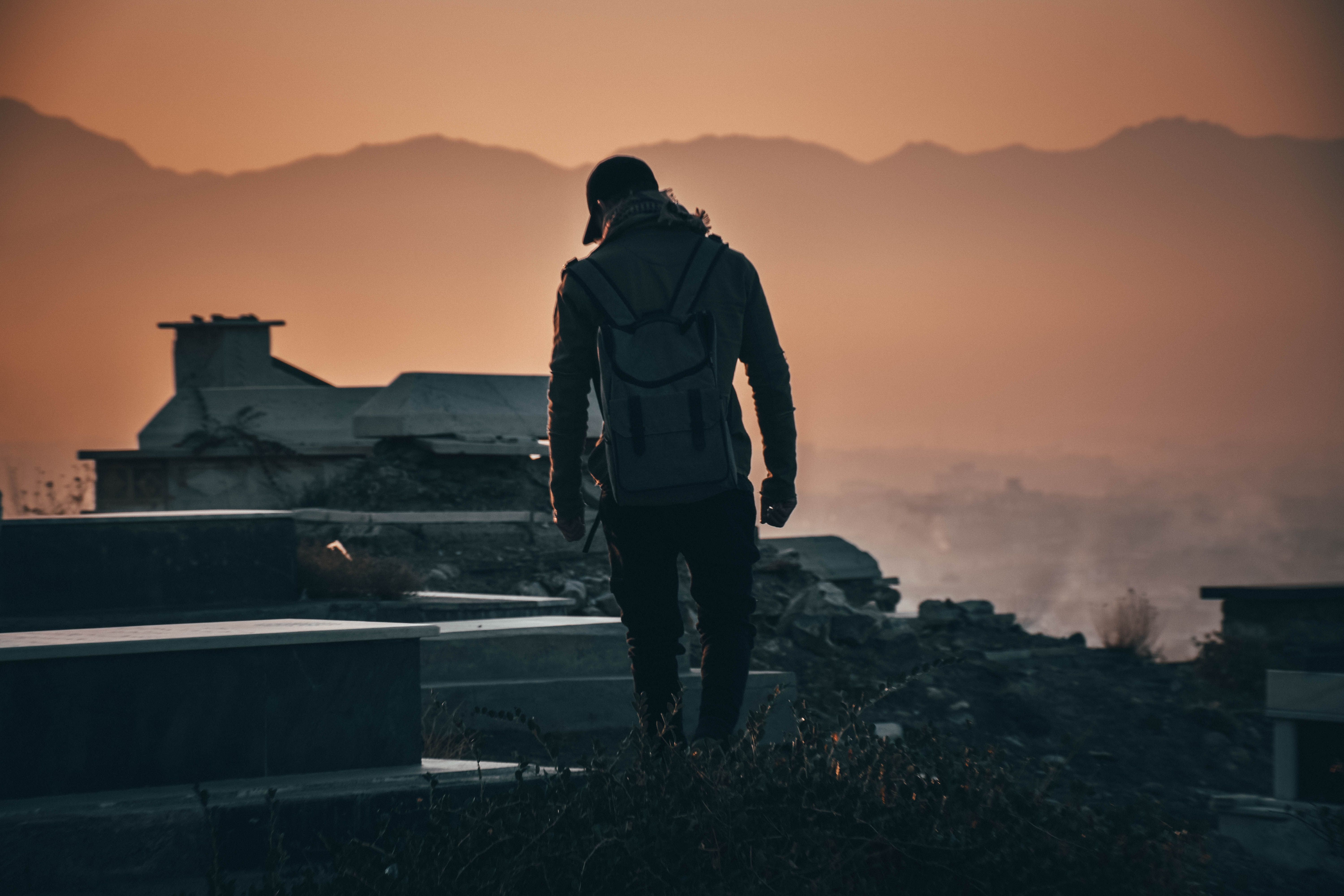 Man Standing on Building Ruins · Free Stock Photo