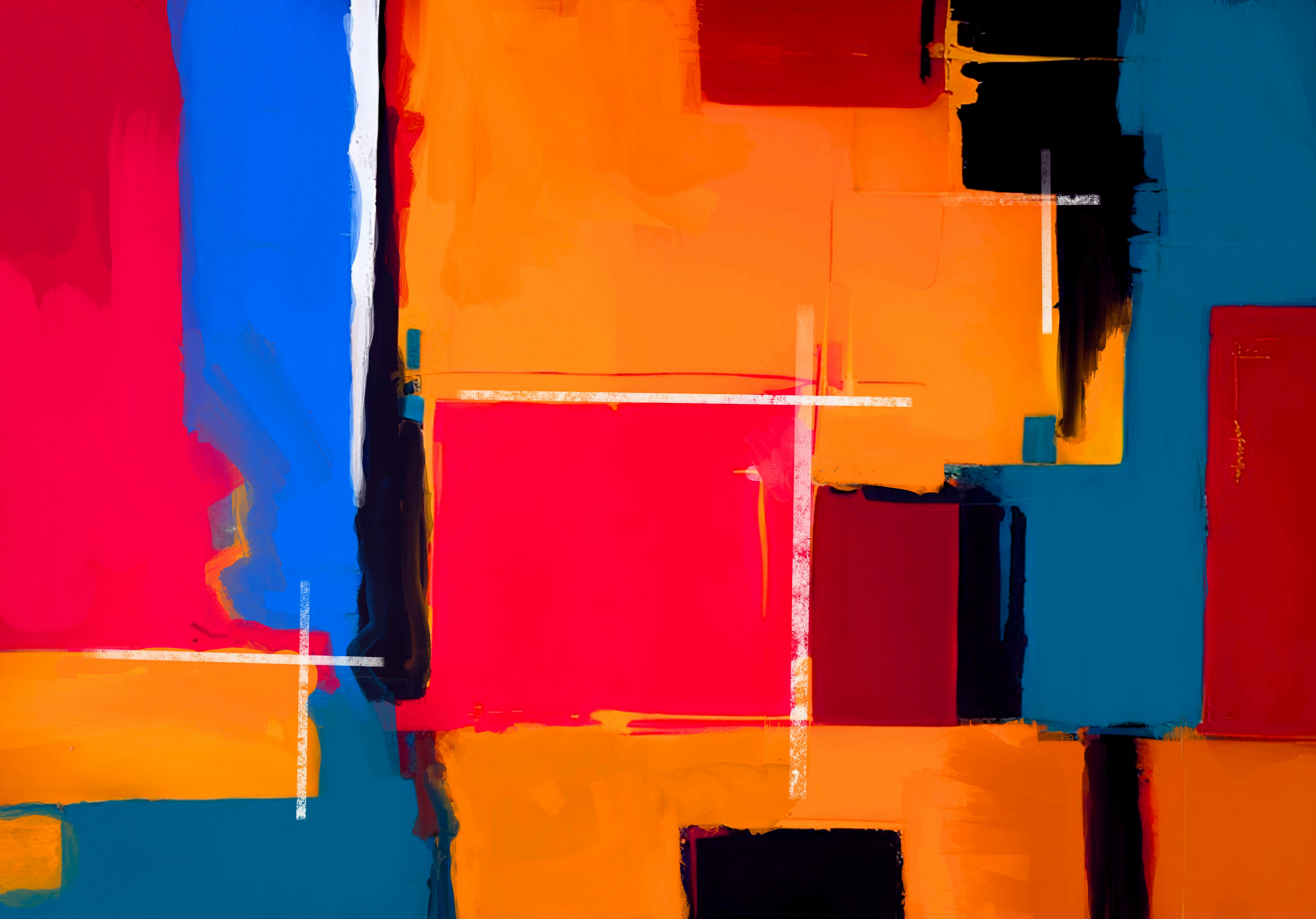 Colorful Geometric Painting · Free Stock Photo