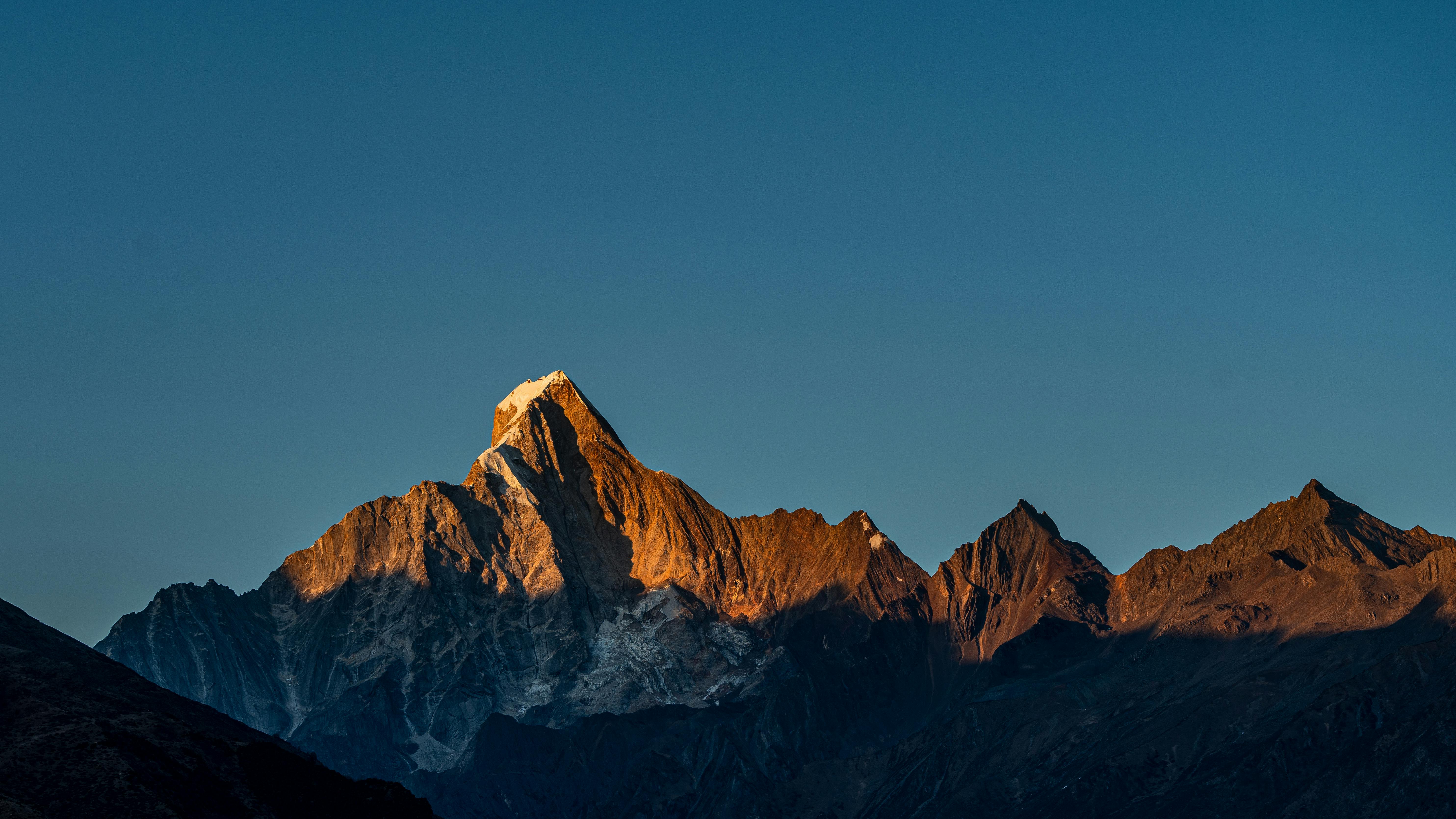 Barren Mountains Peaks at Sunset · Free Stock Photo
