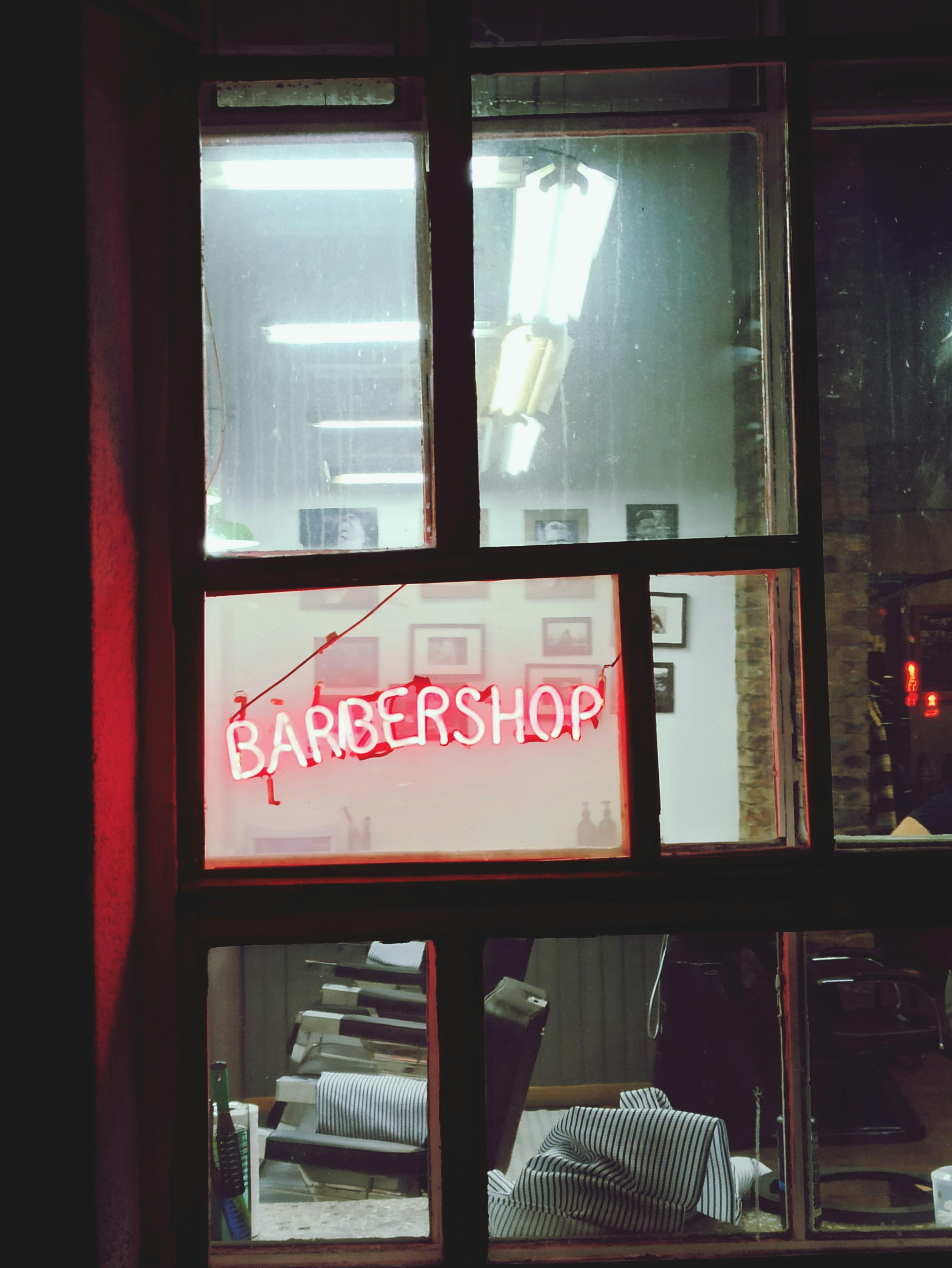 Window of a Barbershop · Free Stock Photo