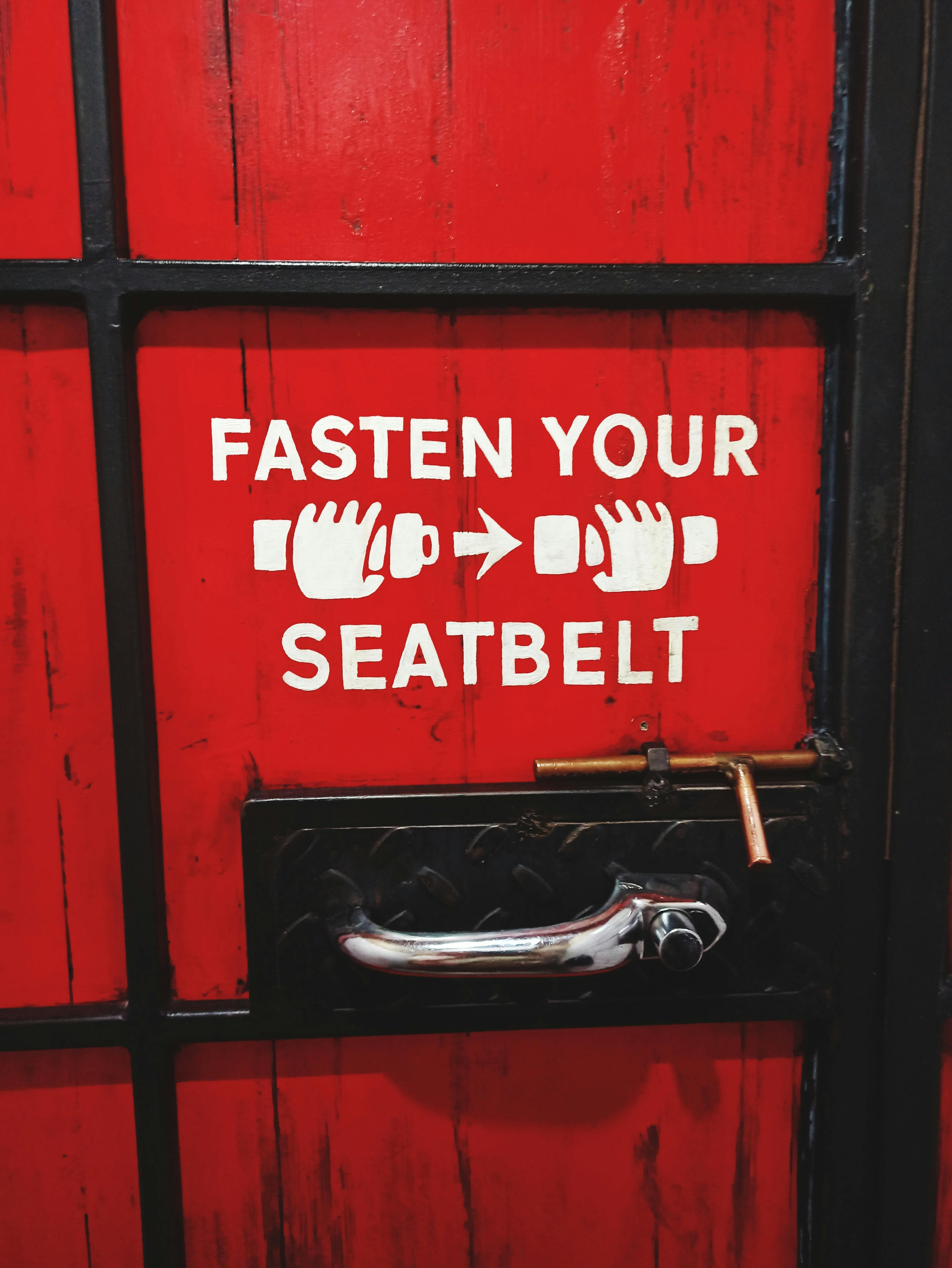 Warning on Red Doors · Free Stock Photo
