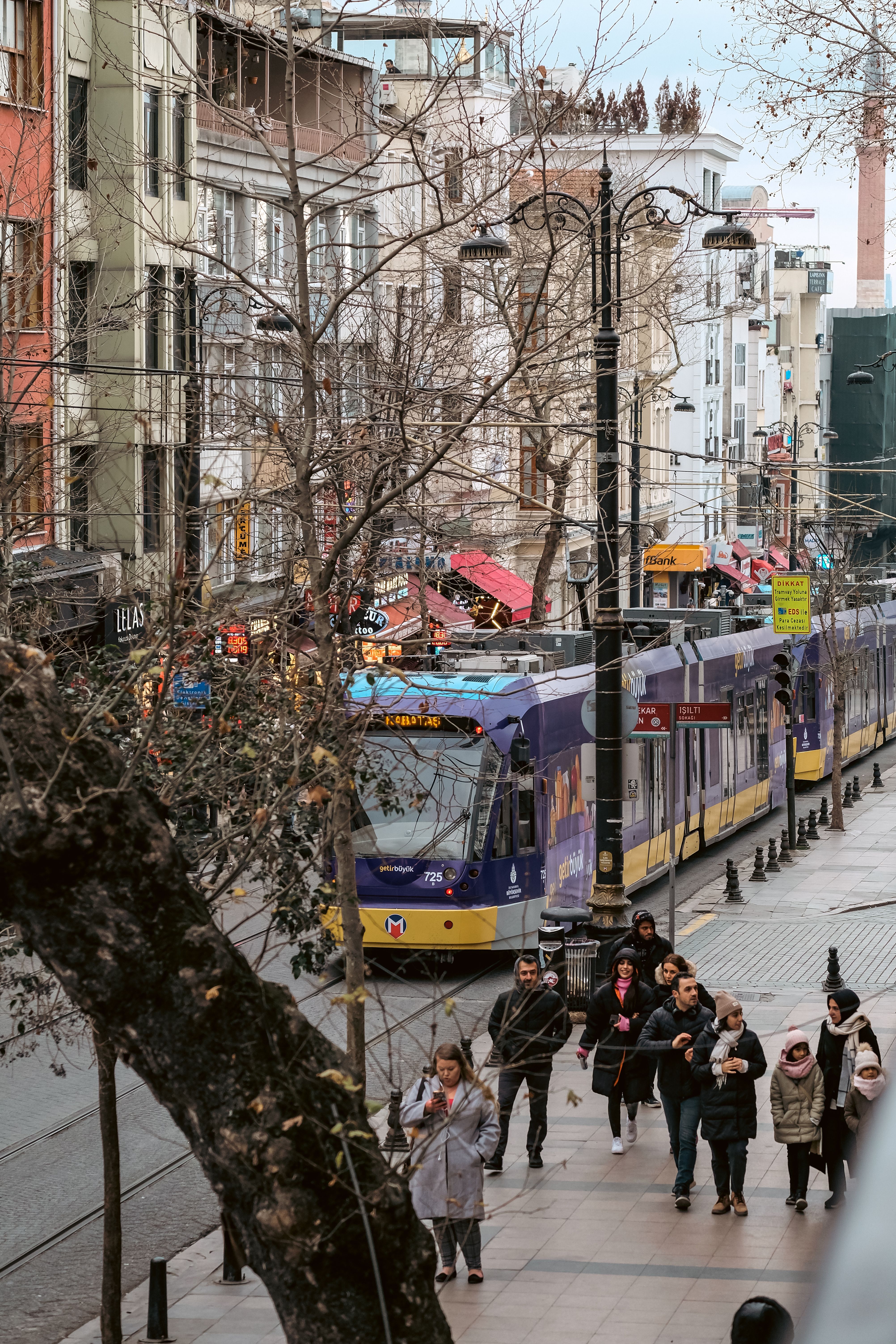 Tram on Straight Street · Free Stock Photo