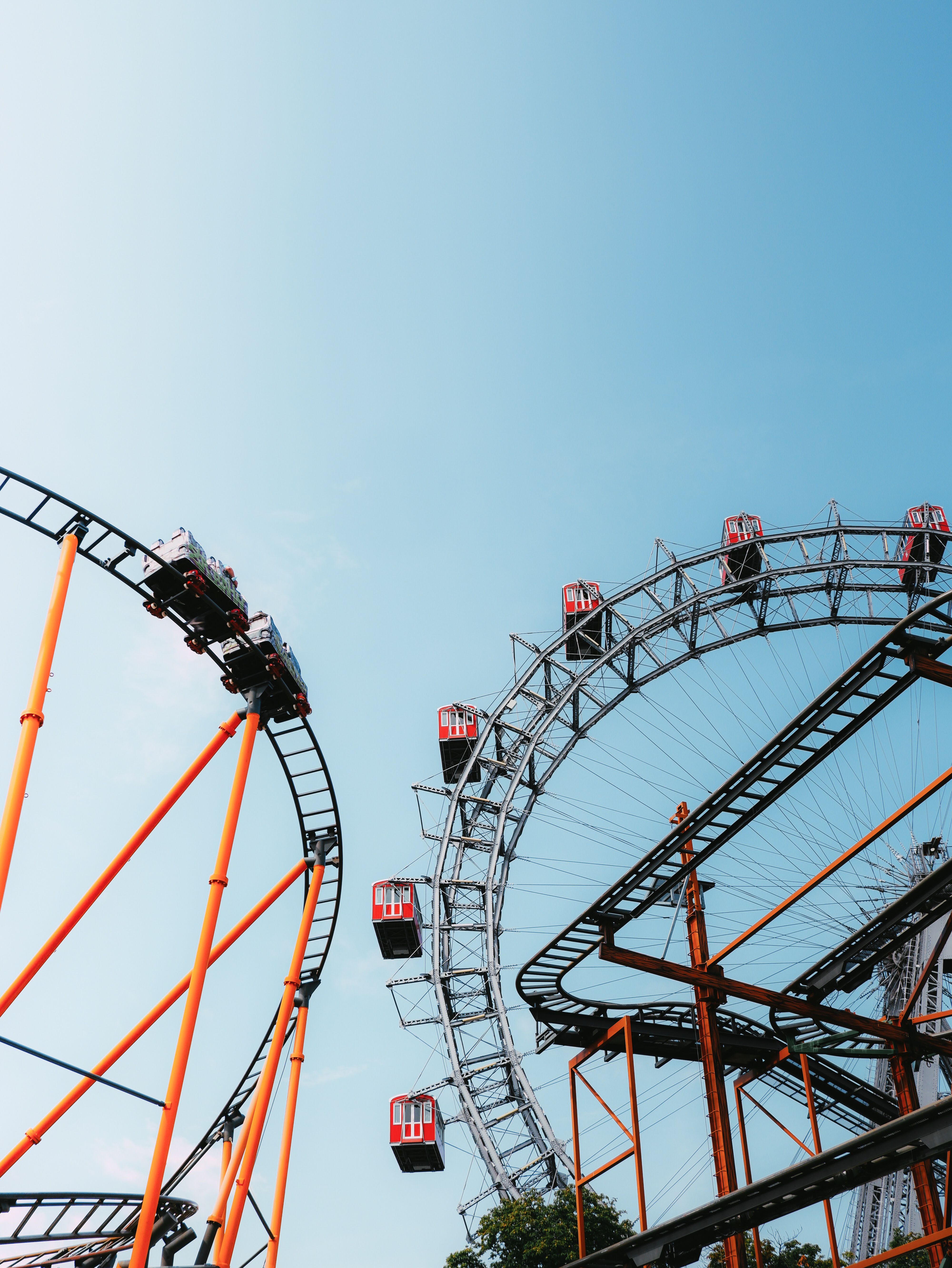 White and Yellow Roller Coaster · Free Stock Photo