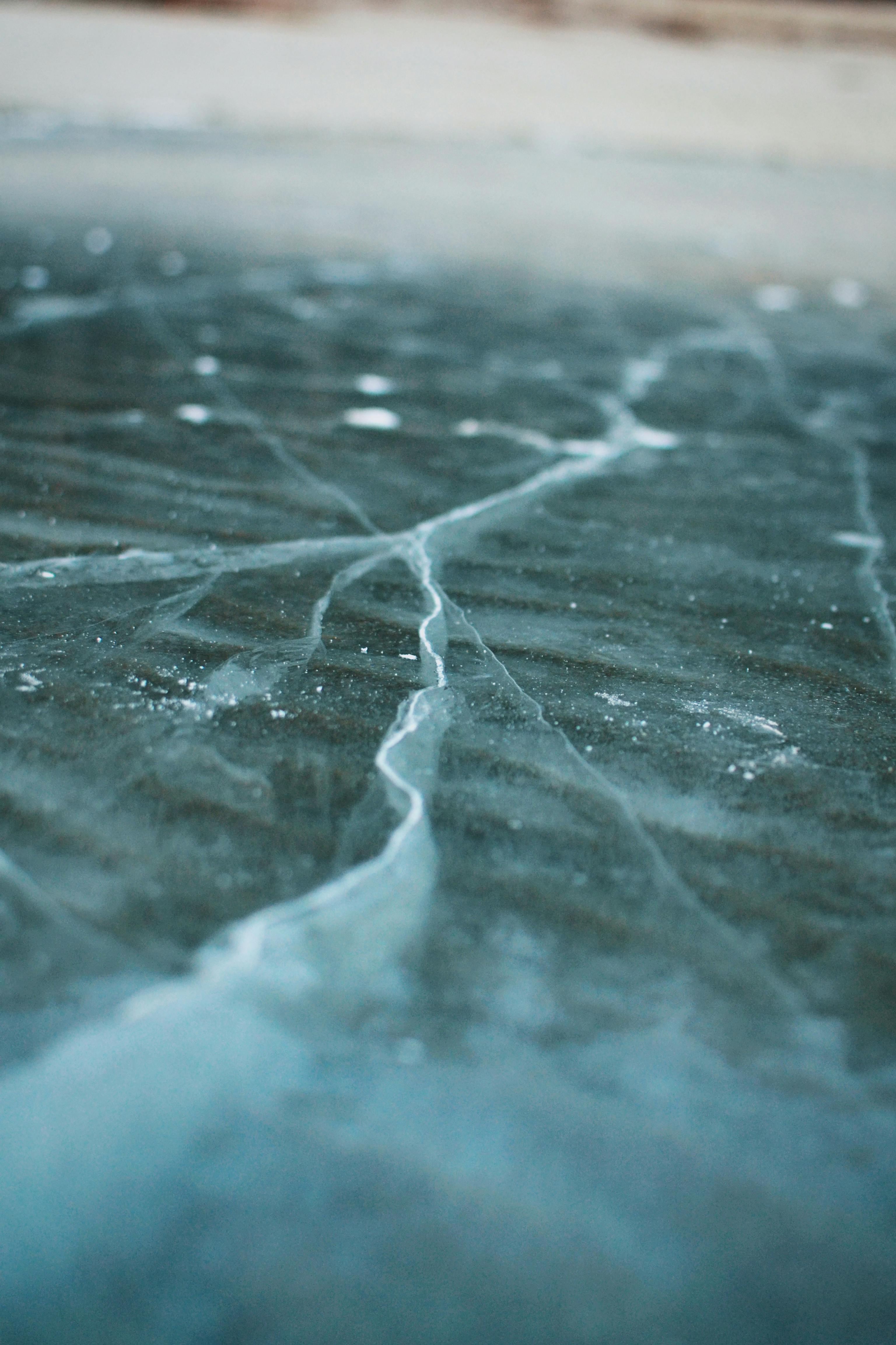 Cracked Frozen Lake Surface · Free Stock Photo
