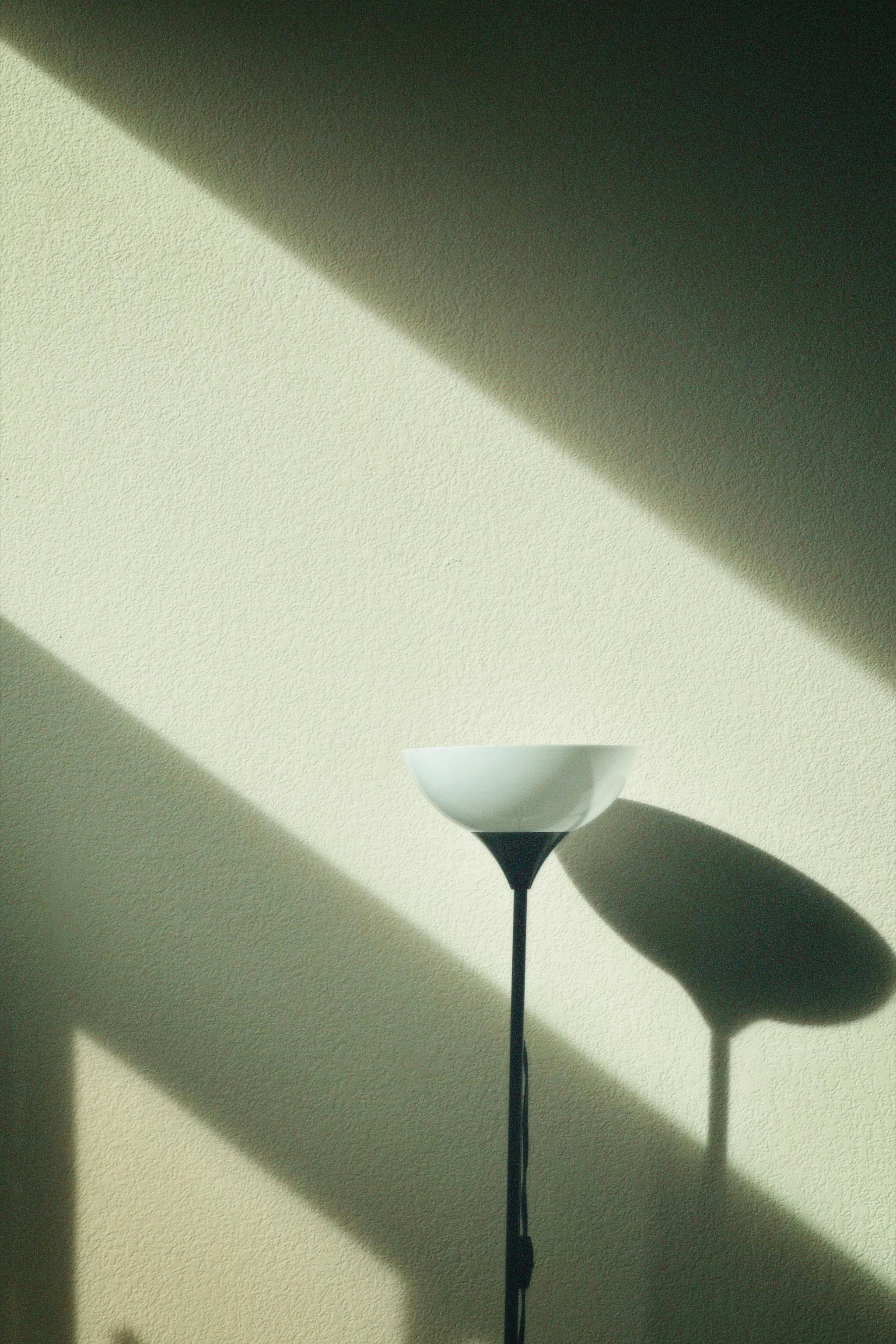 Lone Lamp, Shadow and Light on Wall · Free Stock Photo