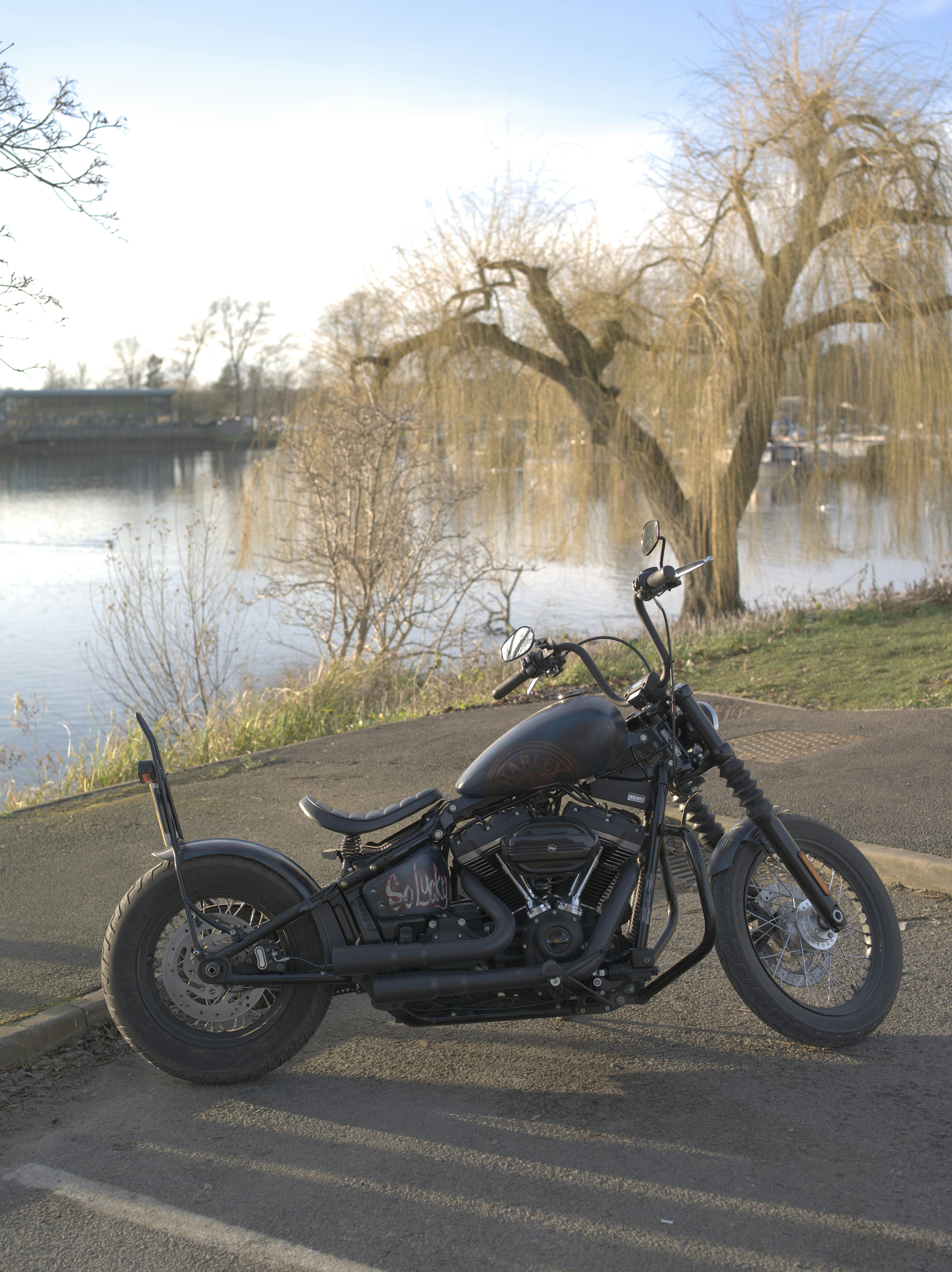 Motorcycle Parked near River · Free Stock Photo