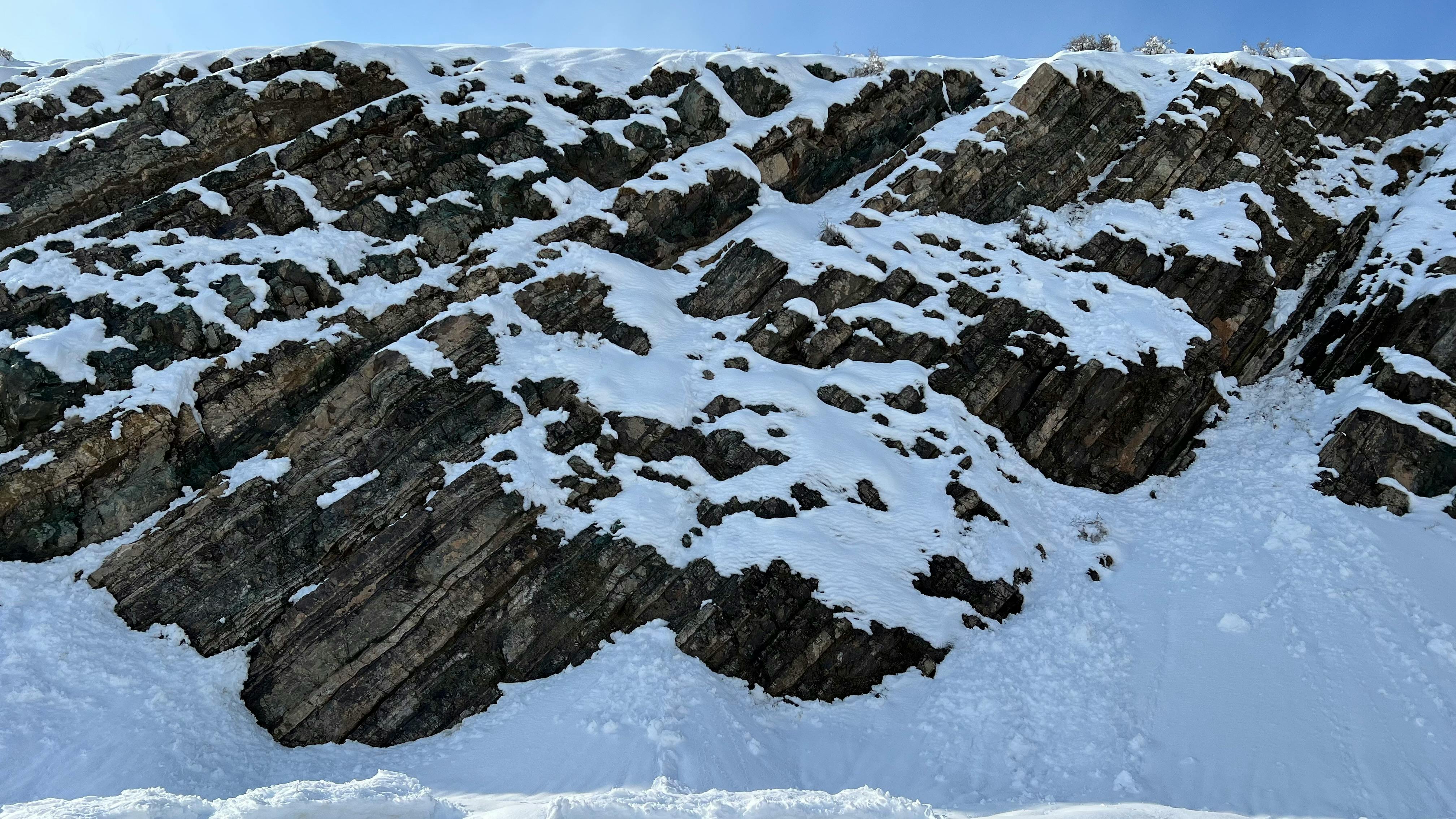 Close up of Snow on Rocks · Free Stock Photo