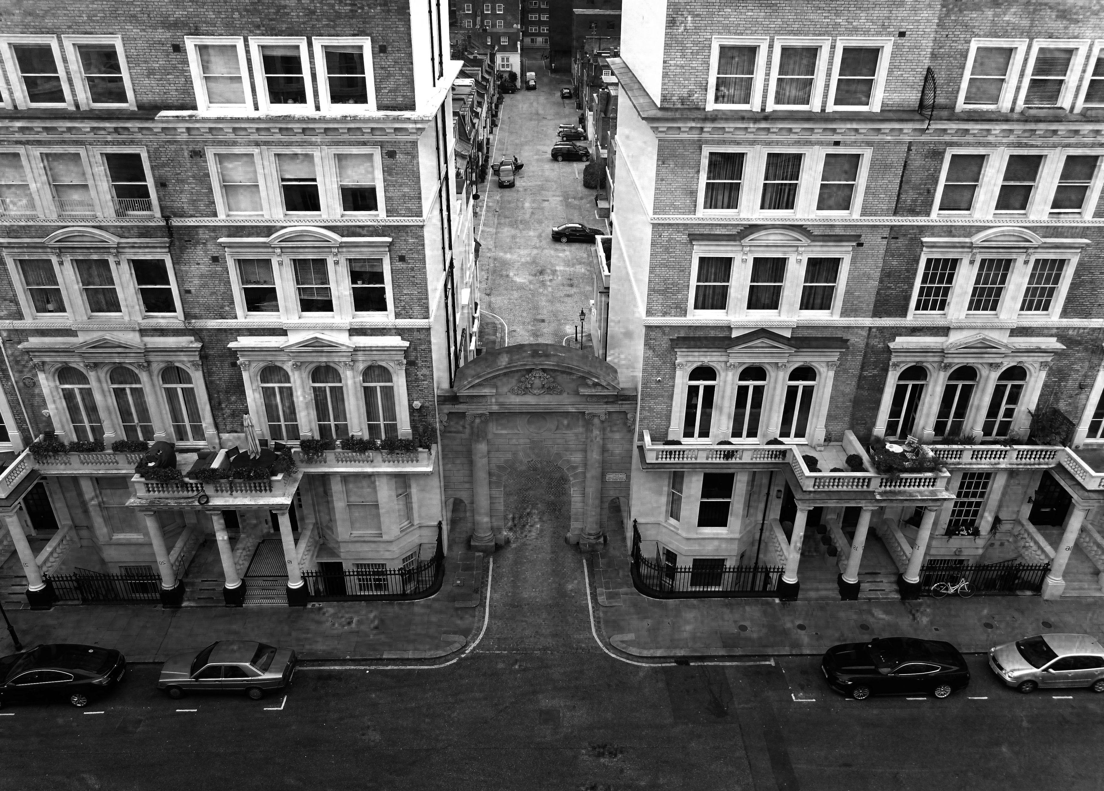 High Angle Shot of Brick Buildings · Free Stock Photo