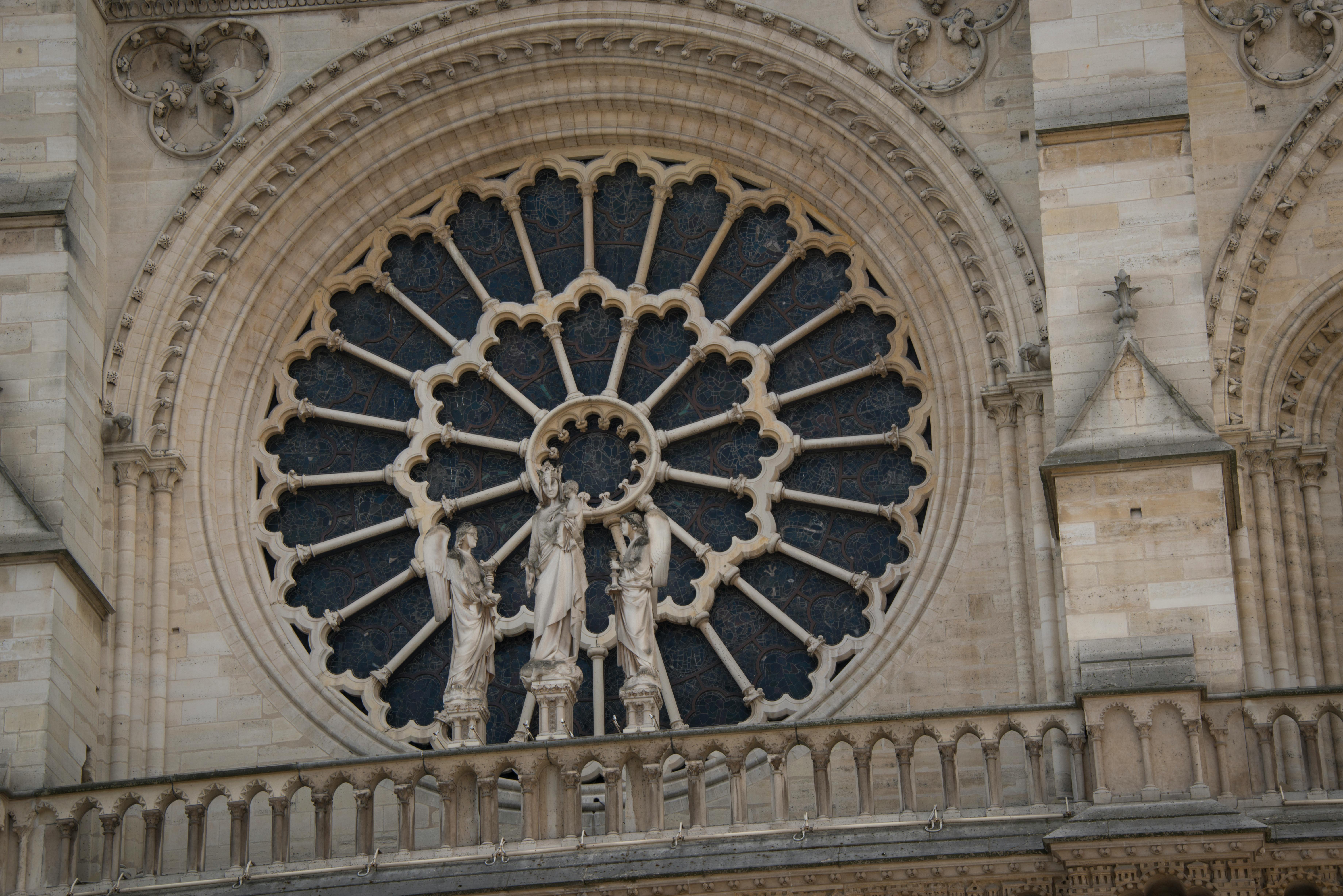Rose Window of Gothic Cathedral · Free Stock Photo