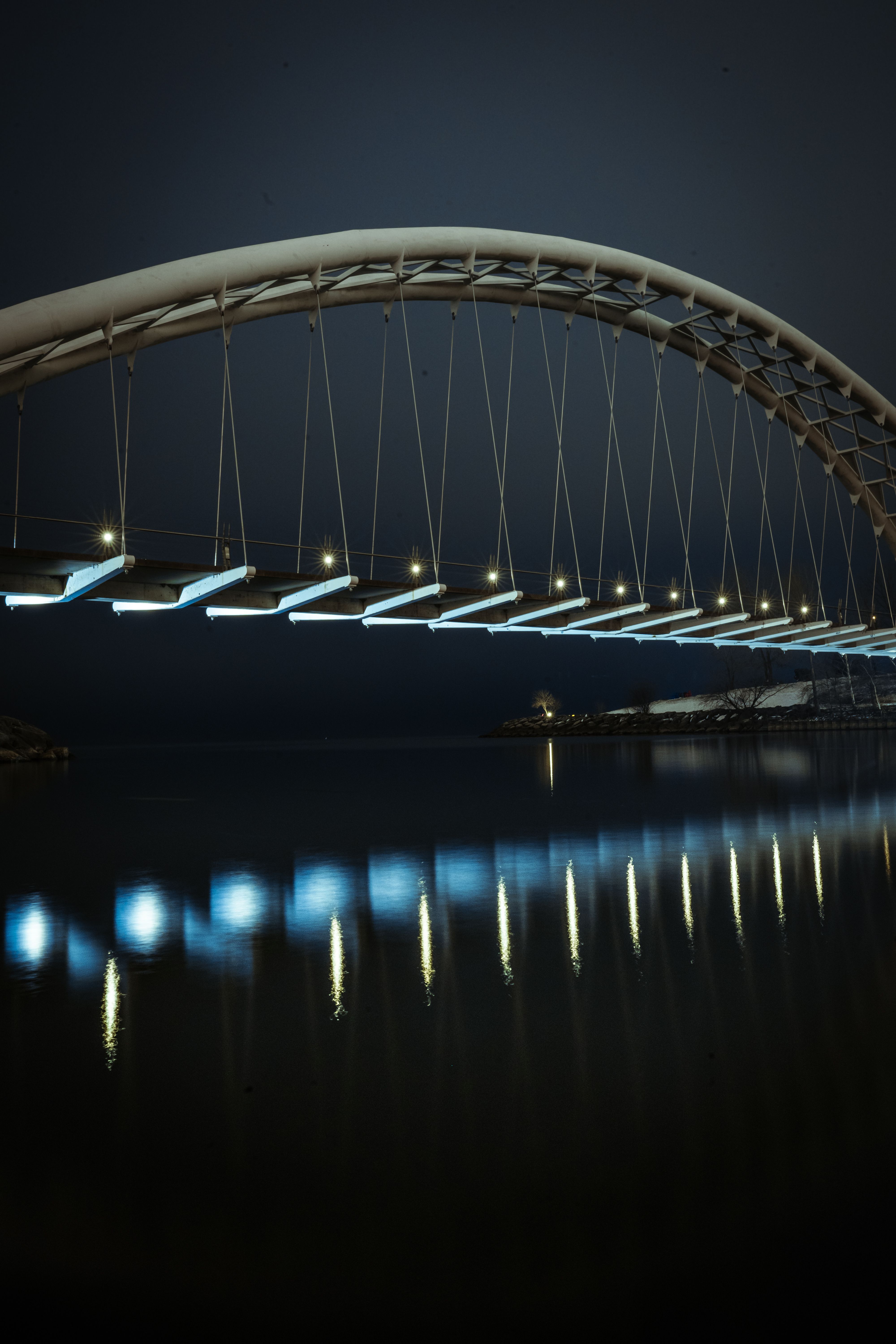 Bridge With Lights during Nightime · Free Stock Photo