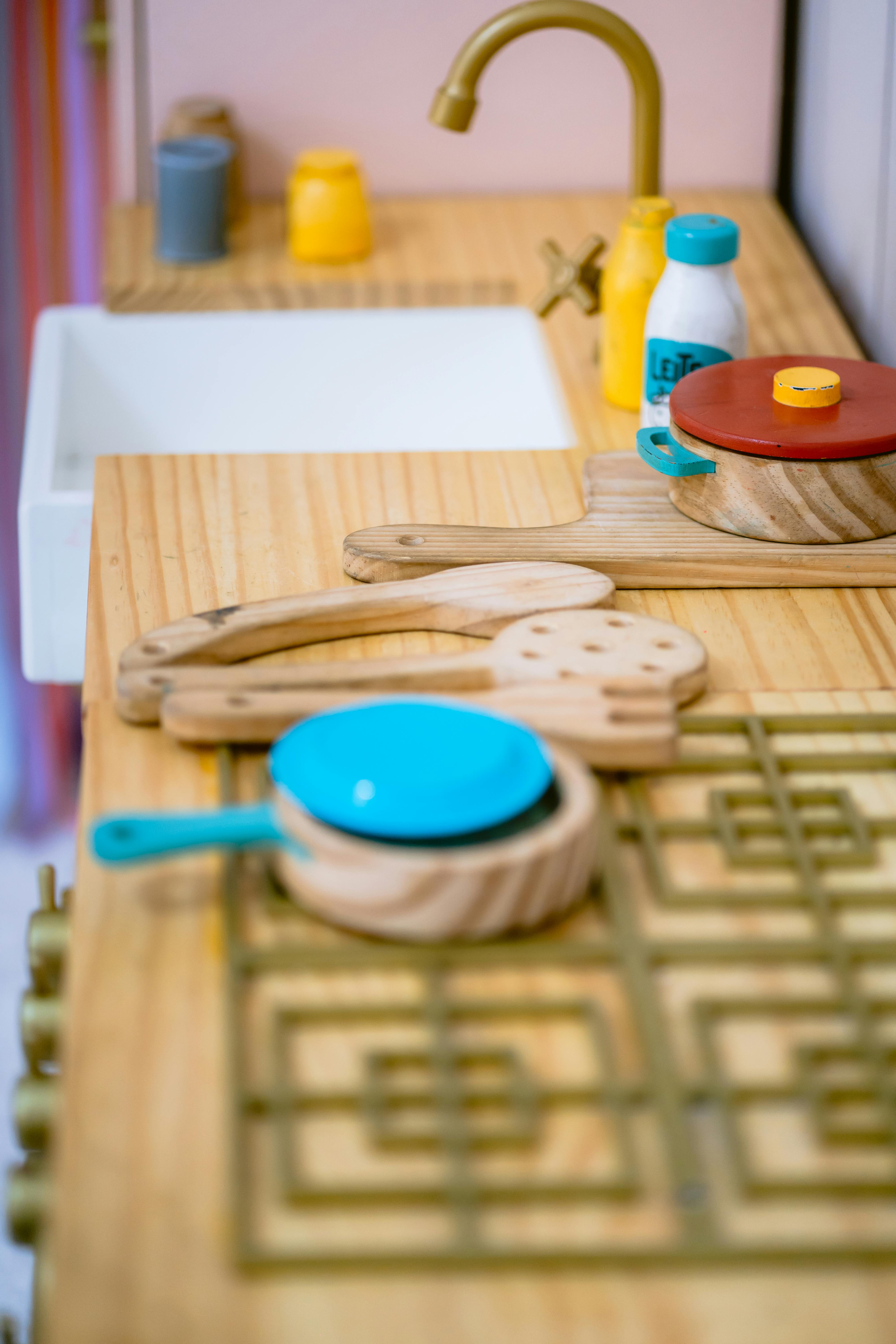 Wooden Toy Kitchen Counter · Free Stock Photo