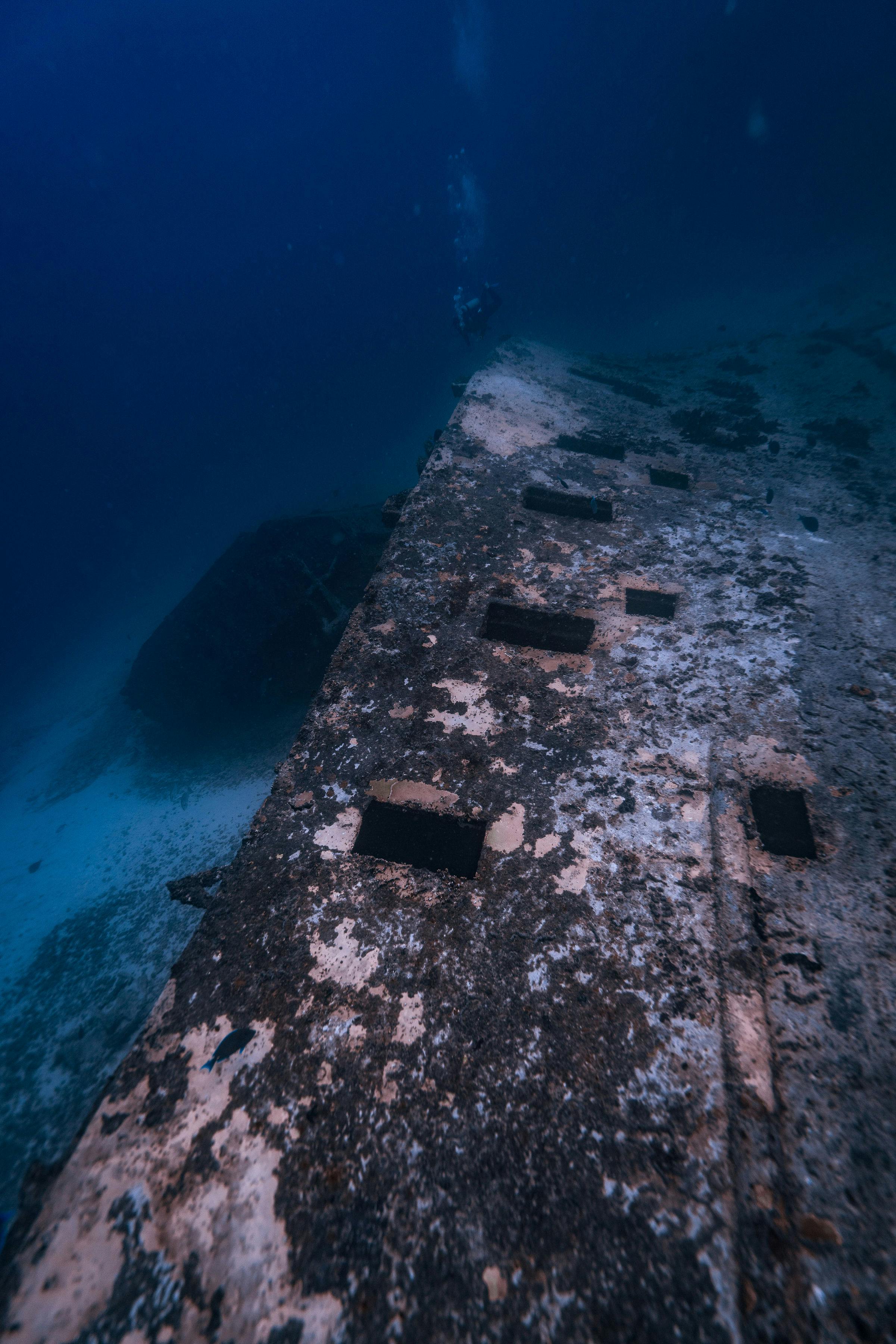 Aerial View of a Ship Wreck on Body of Water · Free Stock Photo