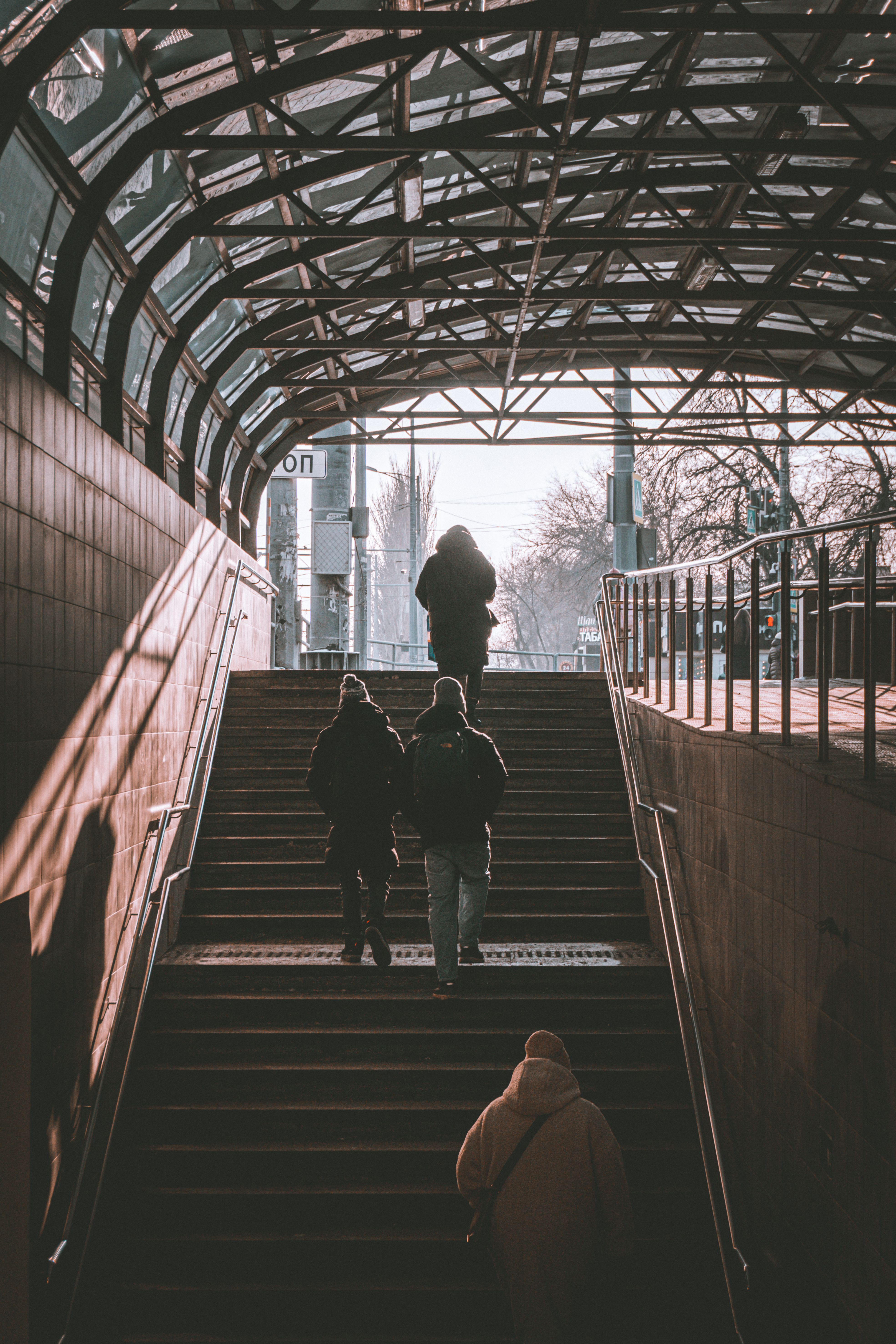People Walking Upstairs · Free Stock Photo