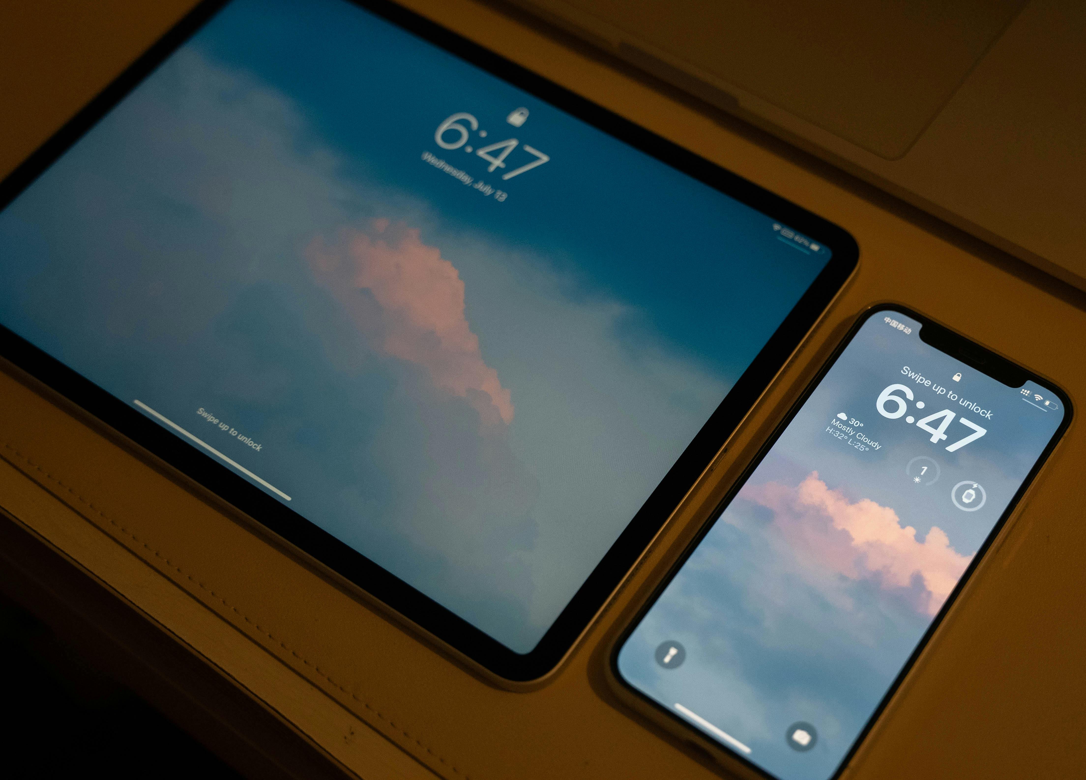 Locked Laptop and Tablet · Free Stock Photo