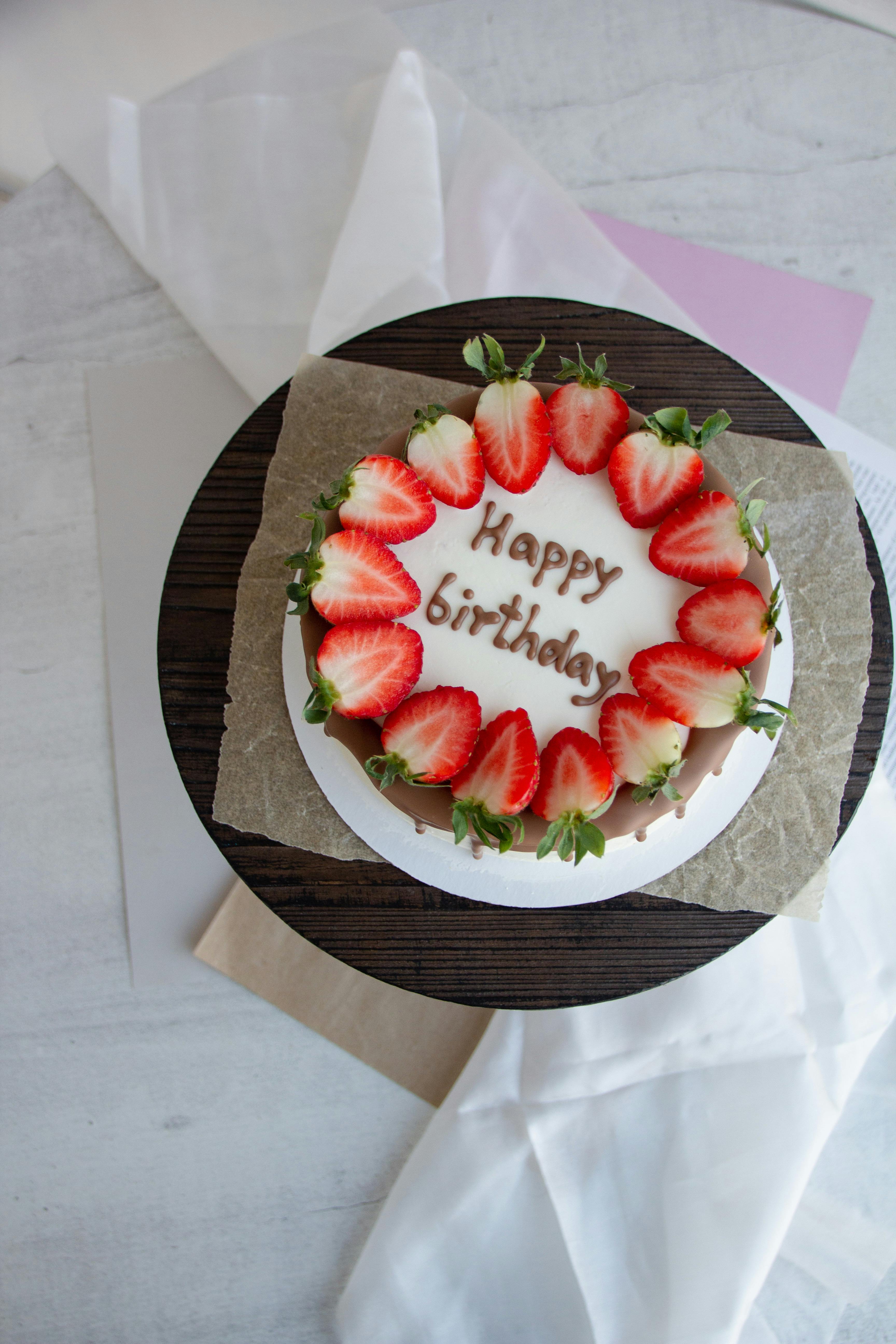 Birthday Cake with Wishes · Free Stock Photo