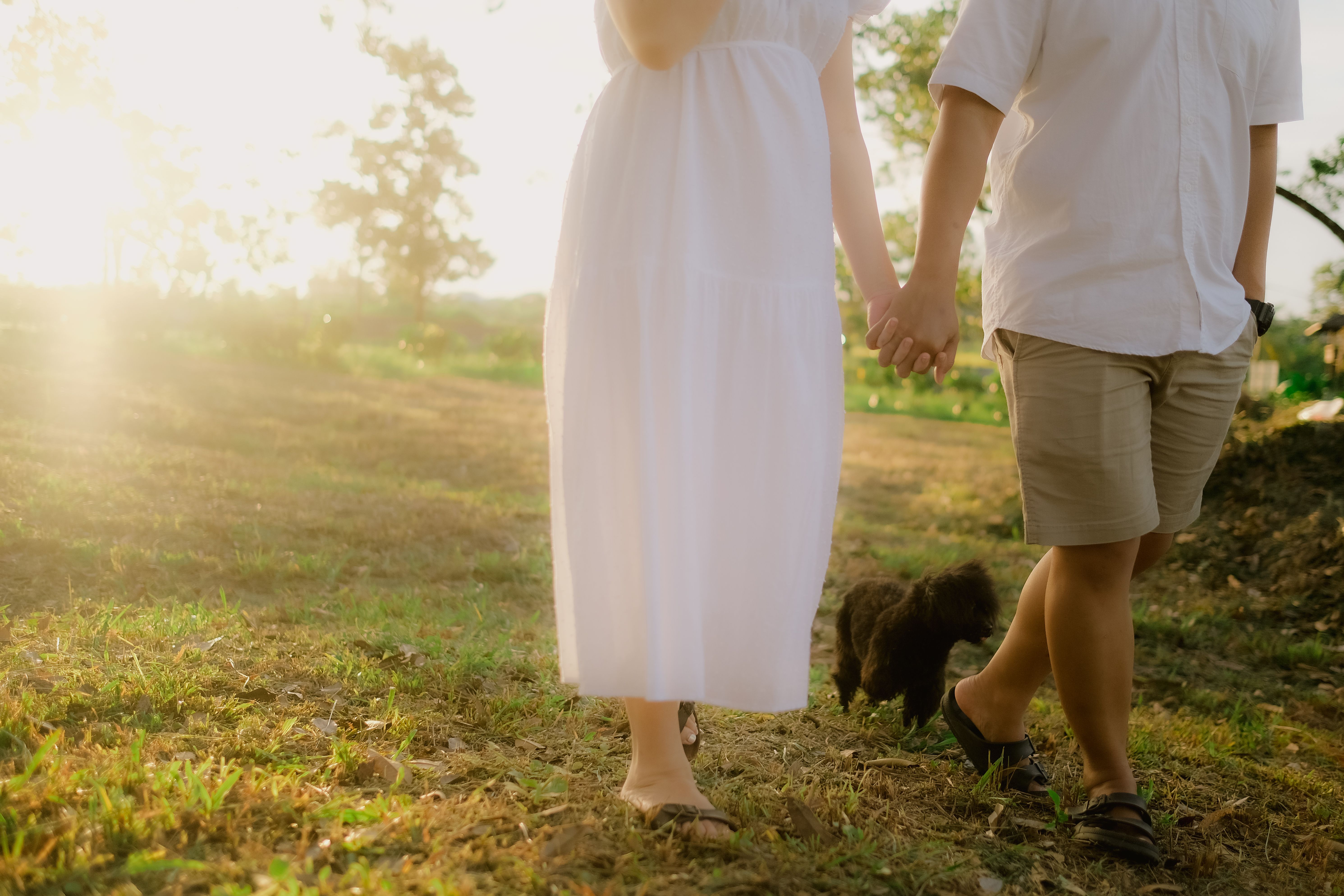 Couple Walking with Holding Hands · Free Stock Photo