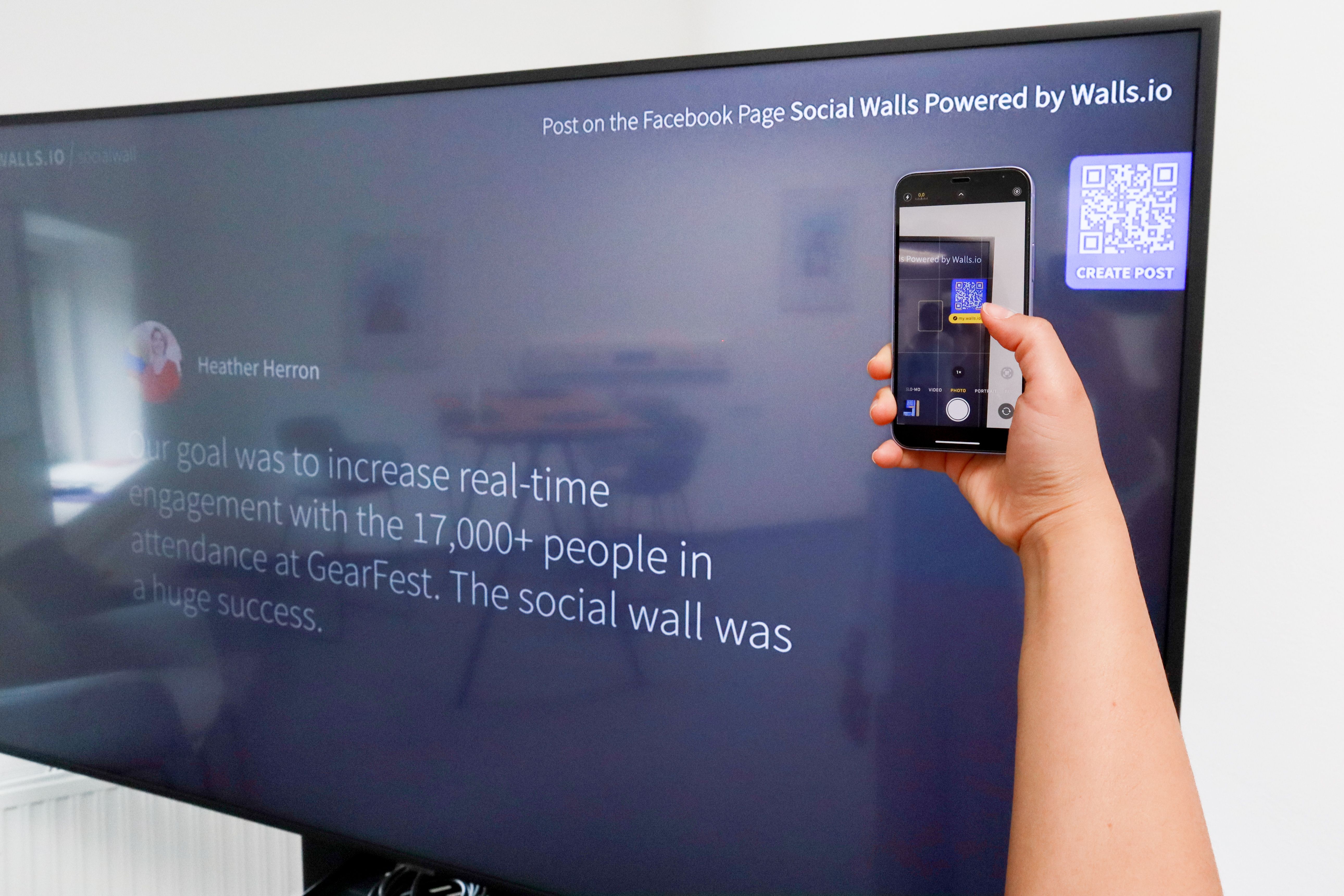 Scanning QR Code 15 Photos & Videos Collected by Walls.io