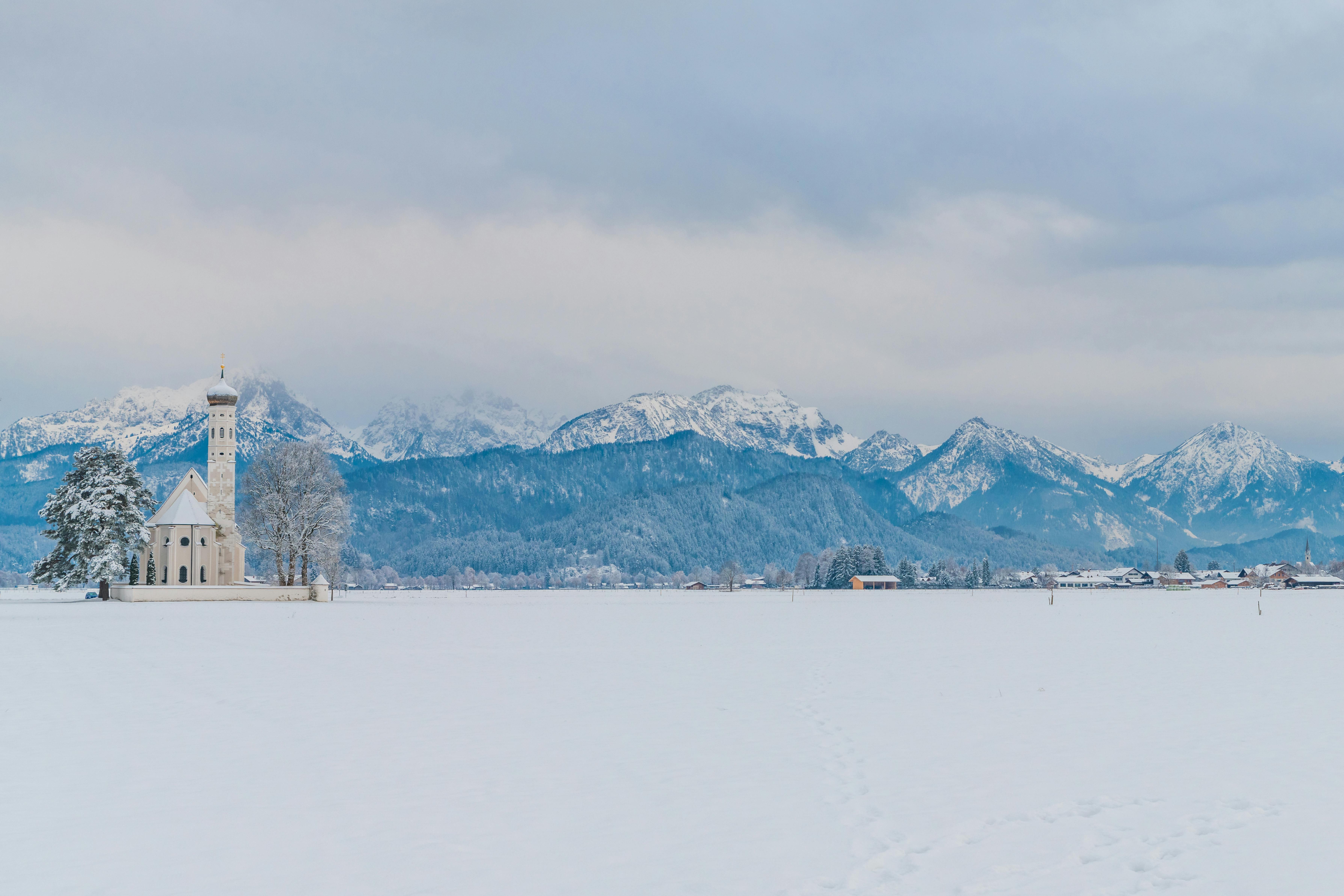 가톨릭, 감기, 겨울, 겨울 풍경, 경치, 경치가 좋은, 고요한, 관광, 교회, 교회 건물, 그림 같은, 기독교, 기독교의 ...
