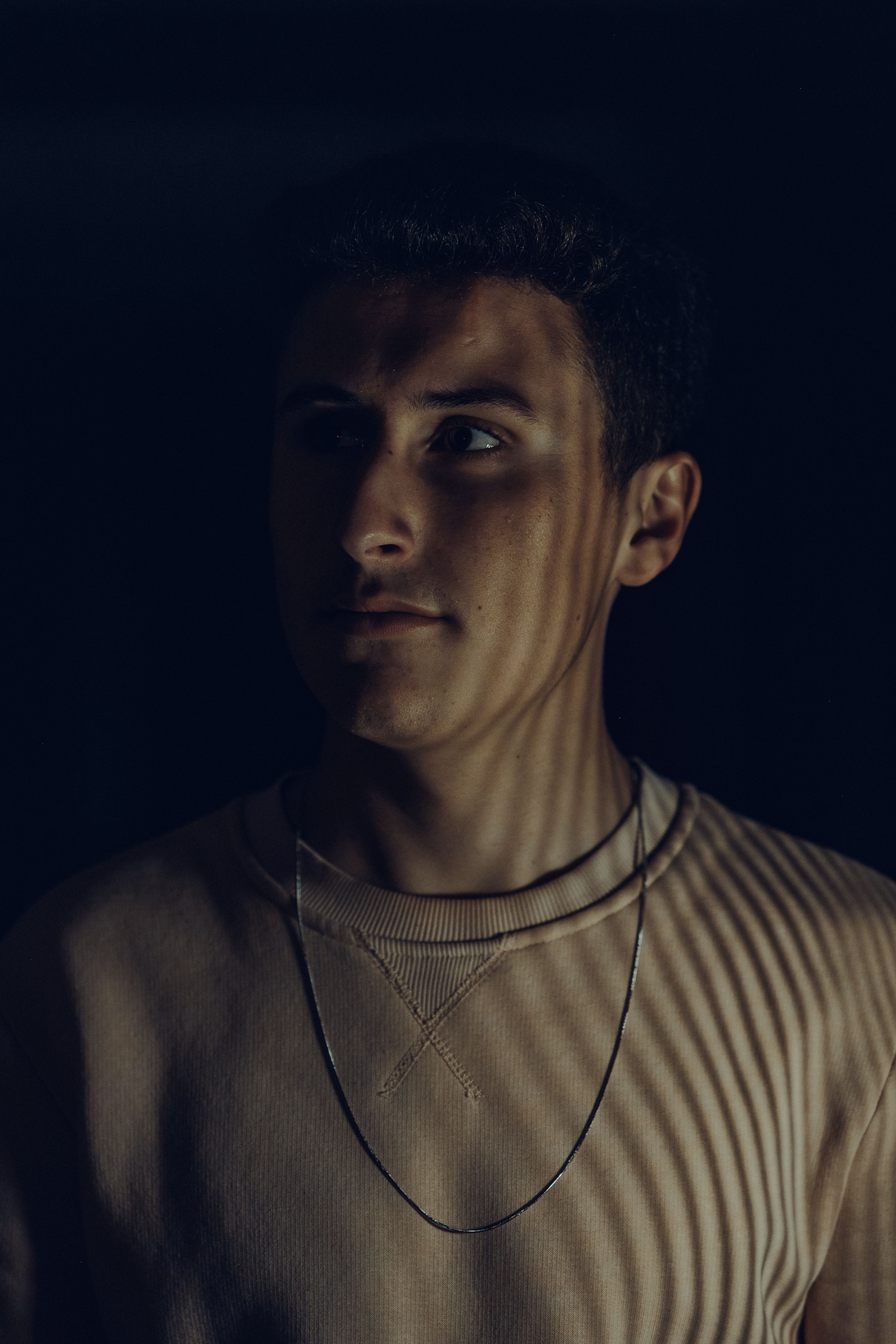 Man Face in Darkness · Free Stock Photo