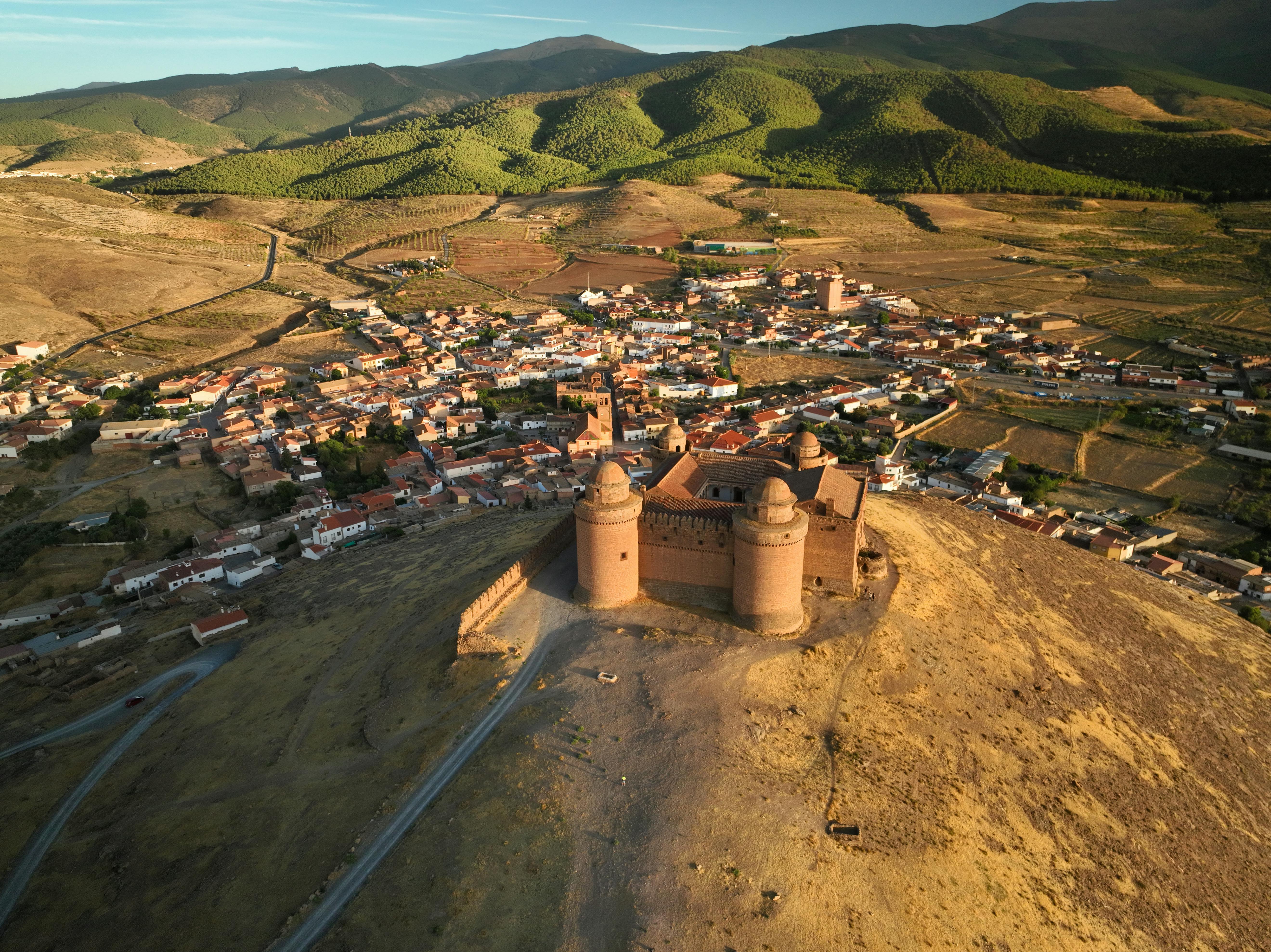 Aerial View of the Castillo de La Calahorra, La Calahorra, in the ...