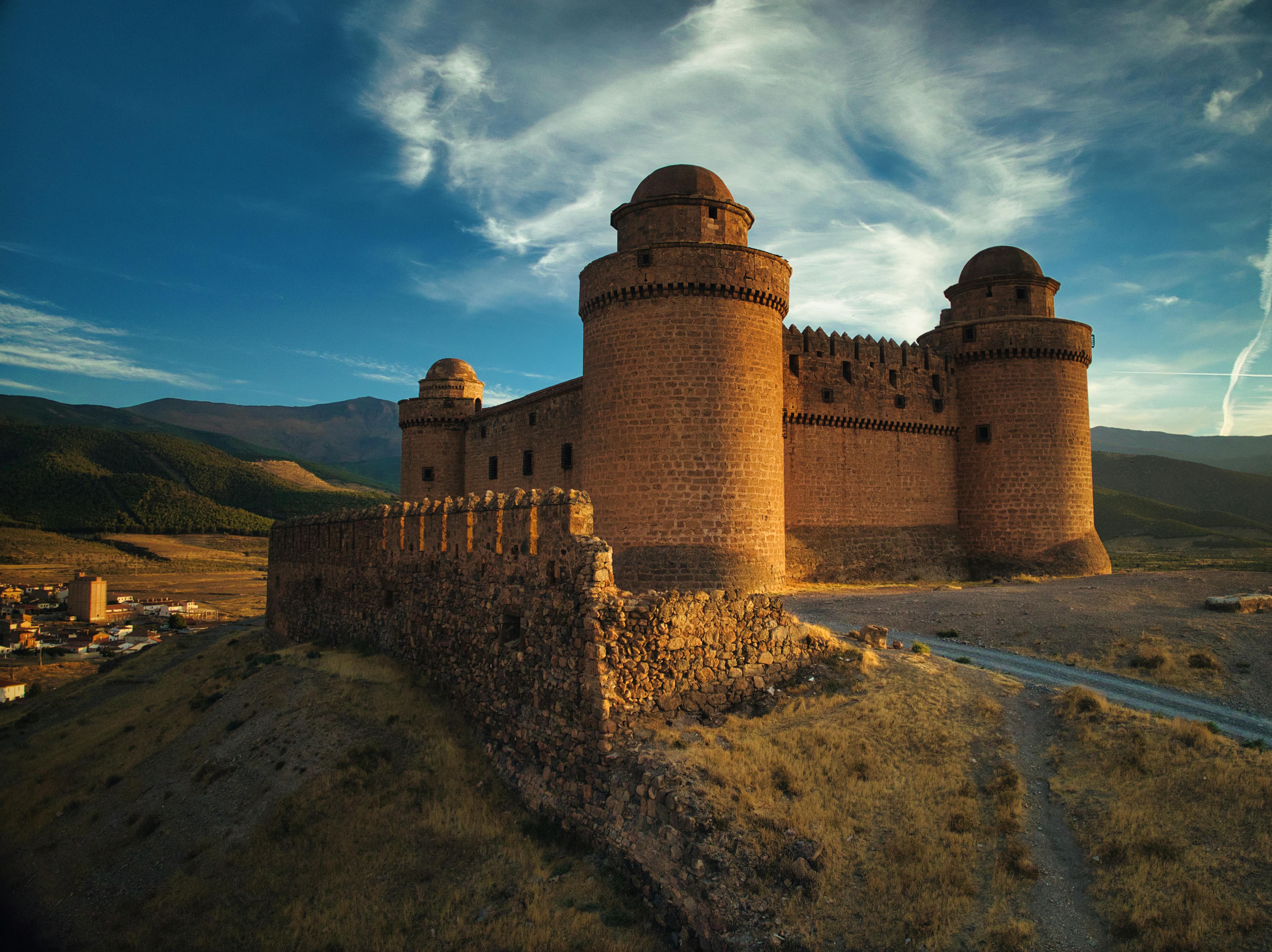 View of the Castillo de La Calahorra, La Calahorra, in the Province of ...