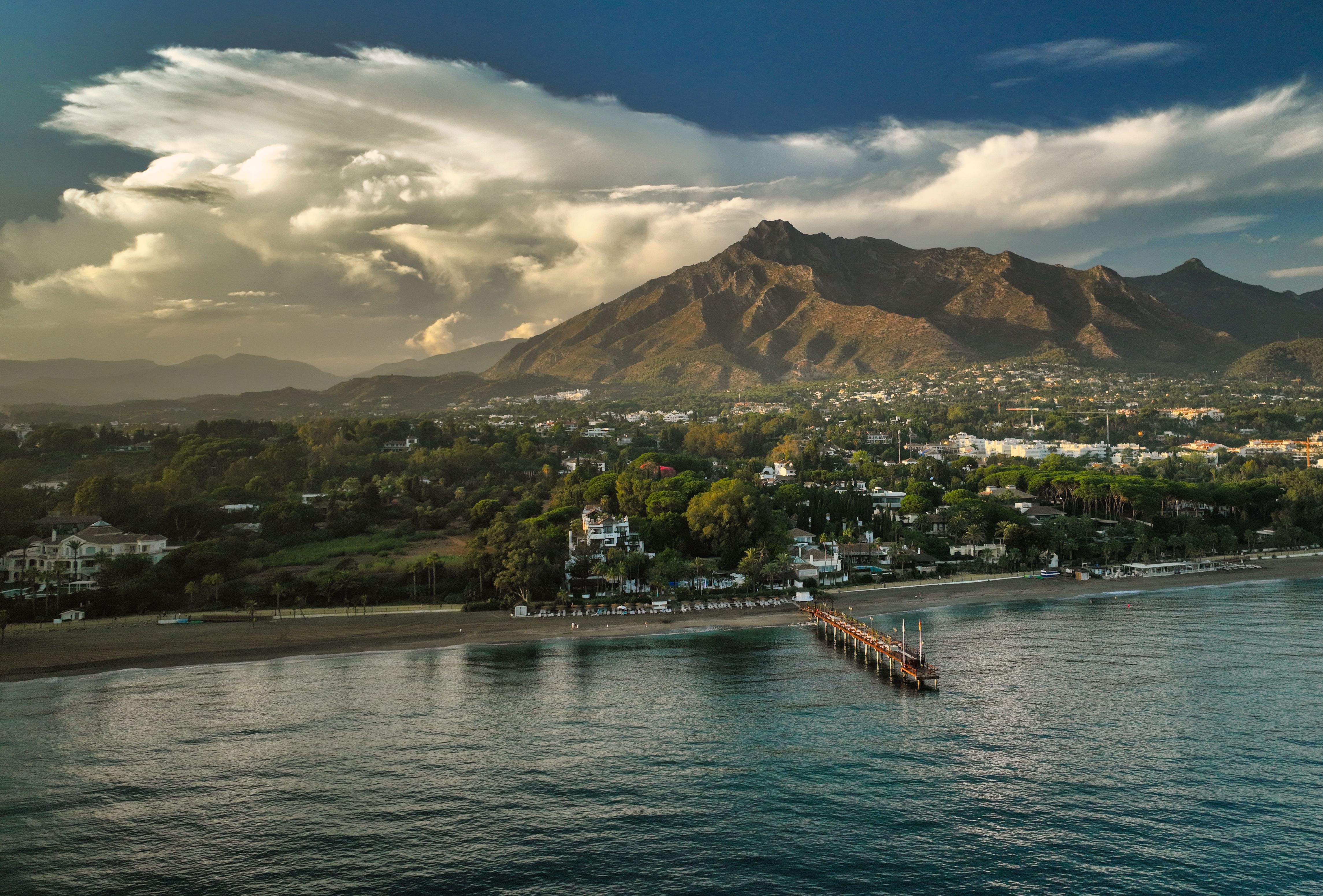 Scenic View of Marbella City and Distant Mountains · Free Stock Photo