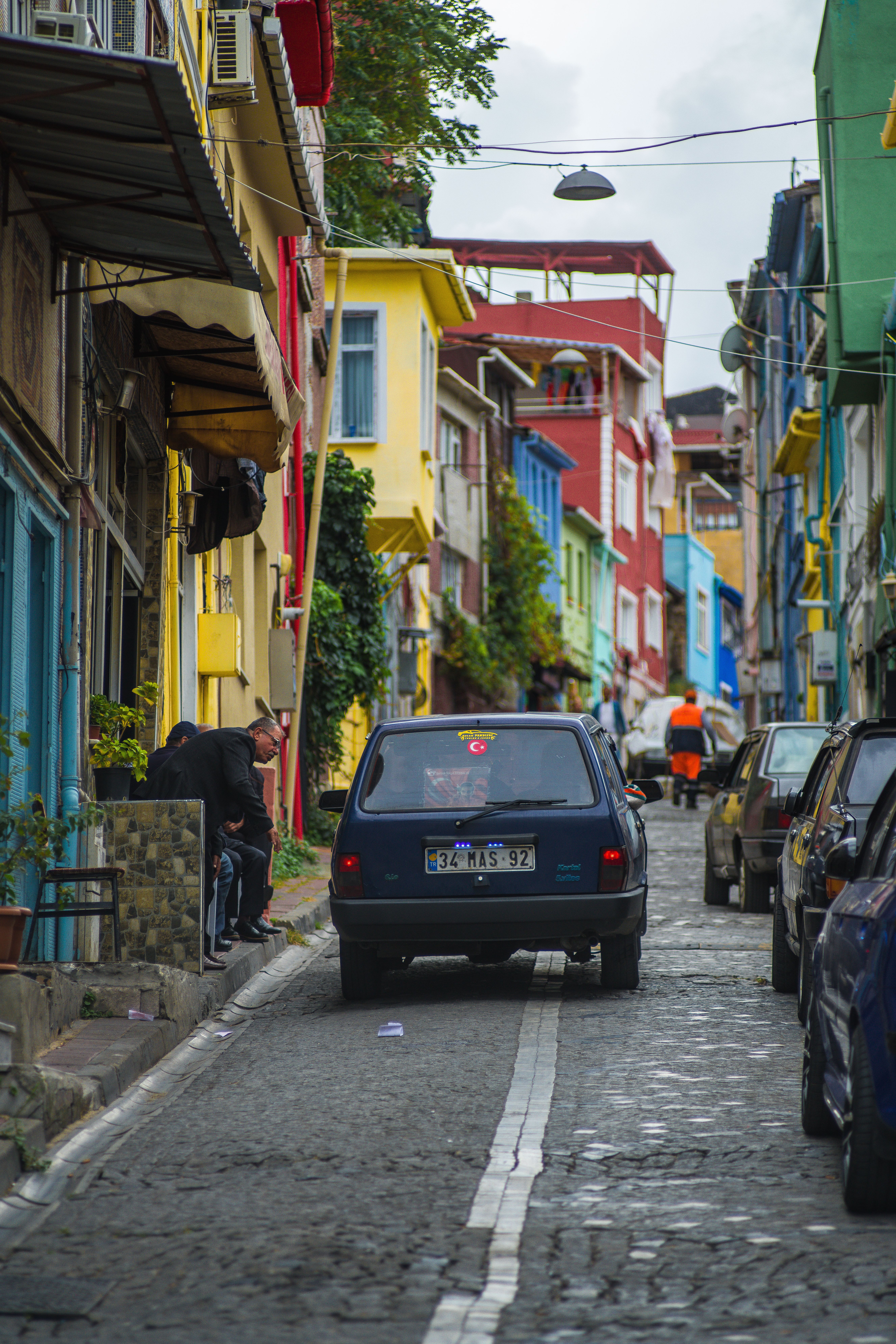 Colorful Buildings around Narrow Street in Town · Free Stock Photo