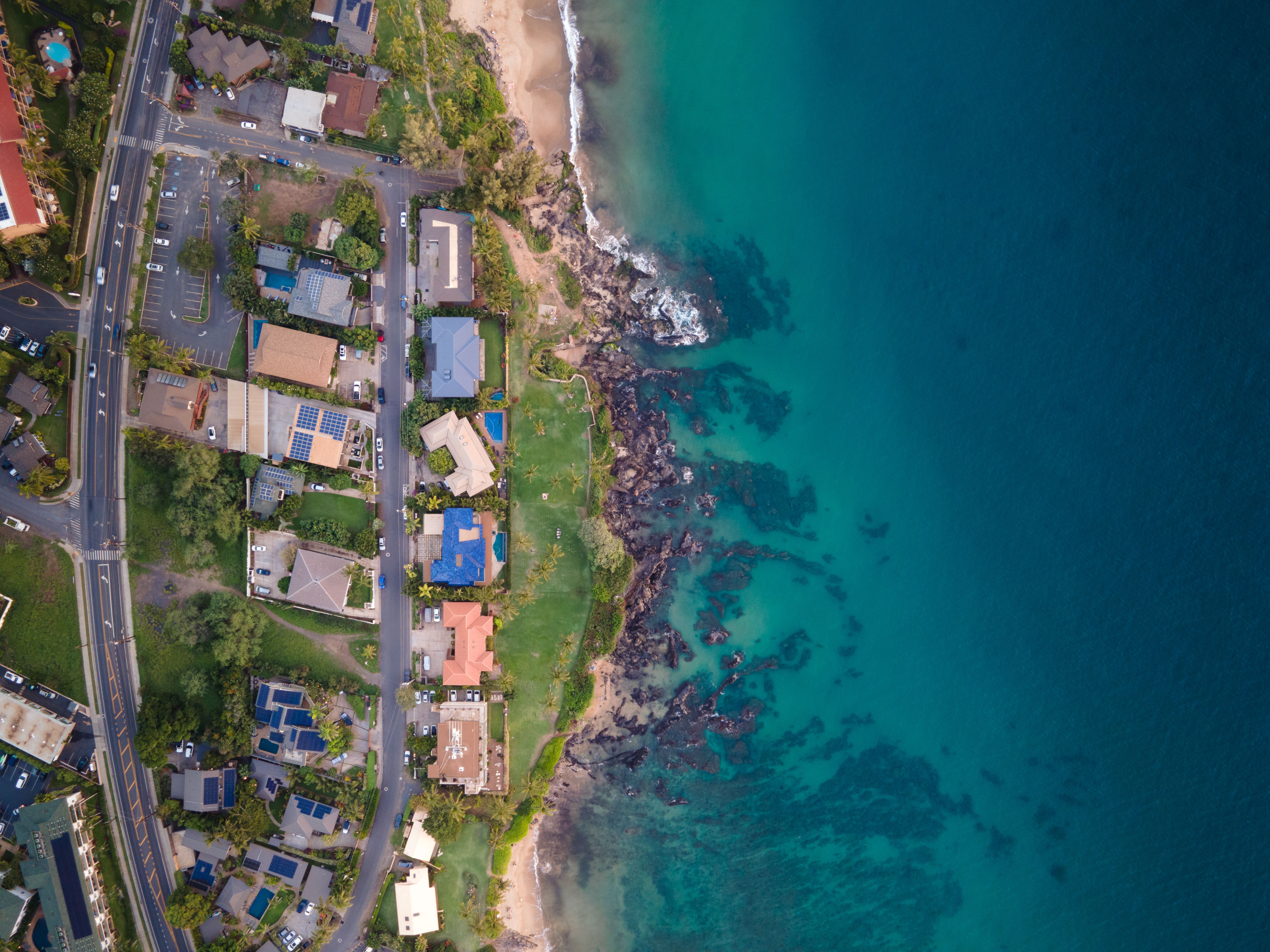 Aerial View of a Coastal Area · Free Stock Photo