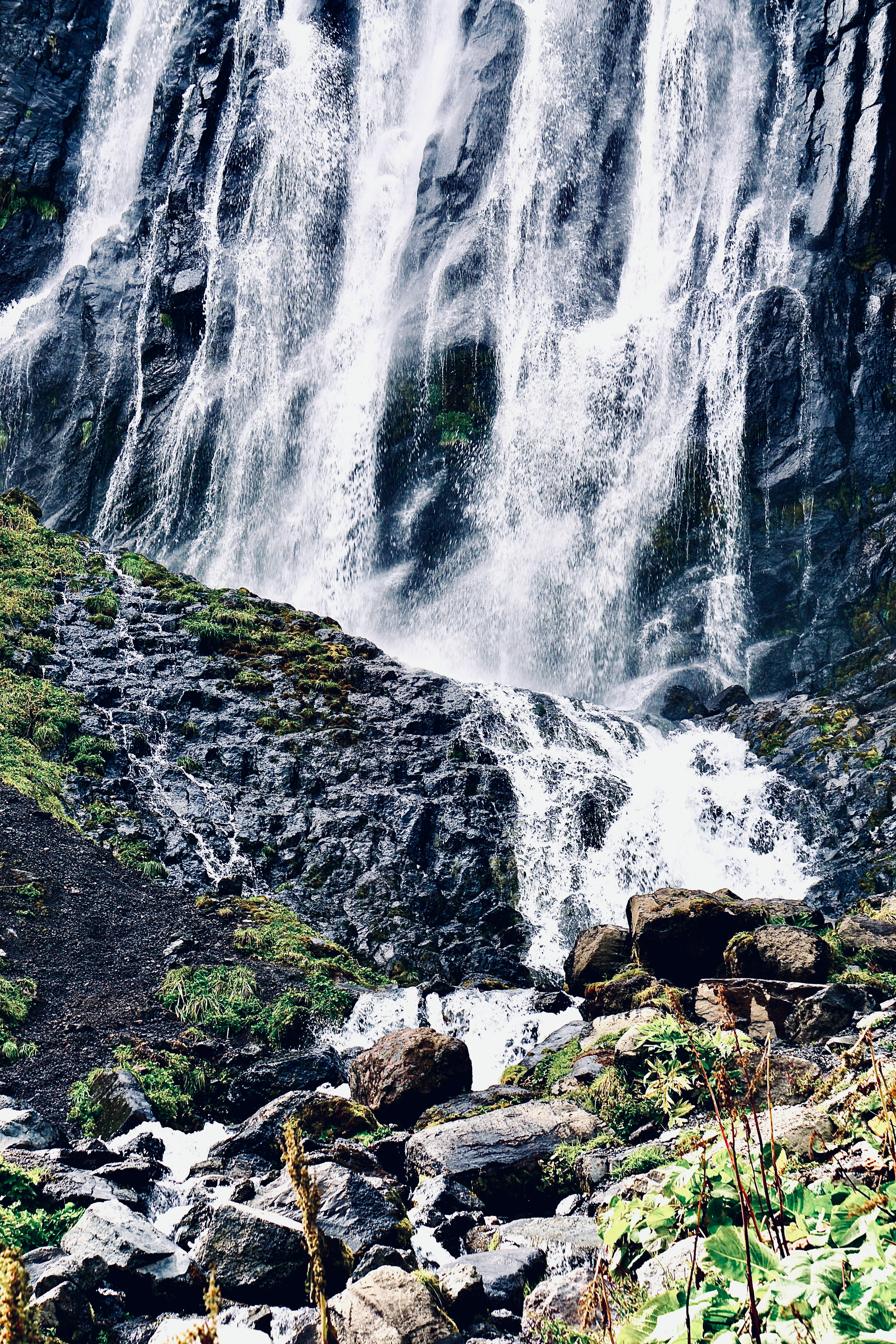Waterfall on Rocks in Park · Free Stock Photo