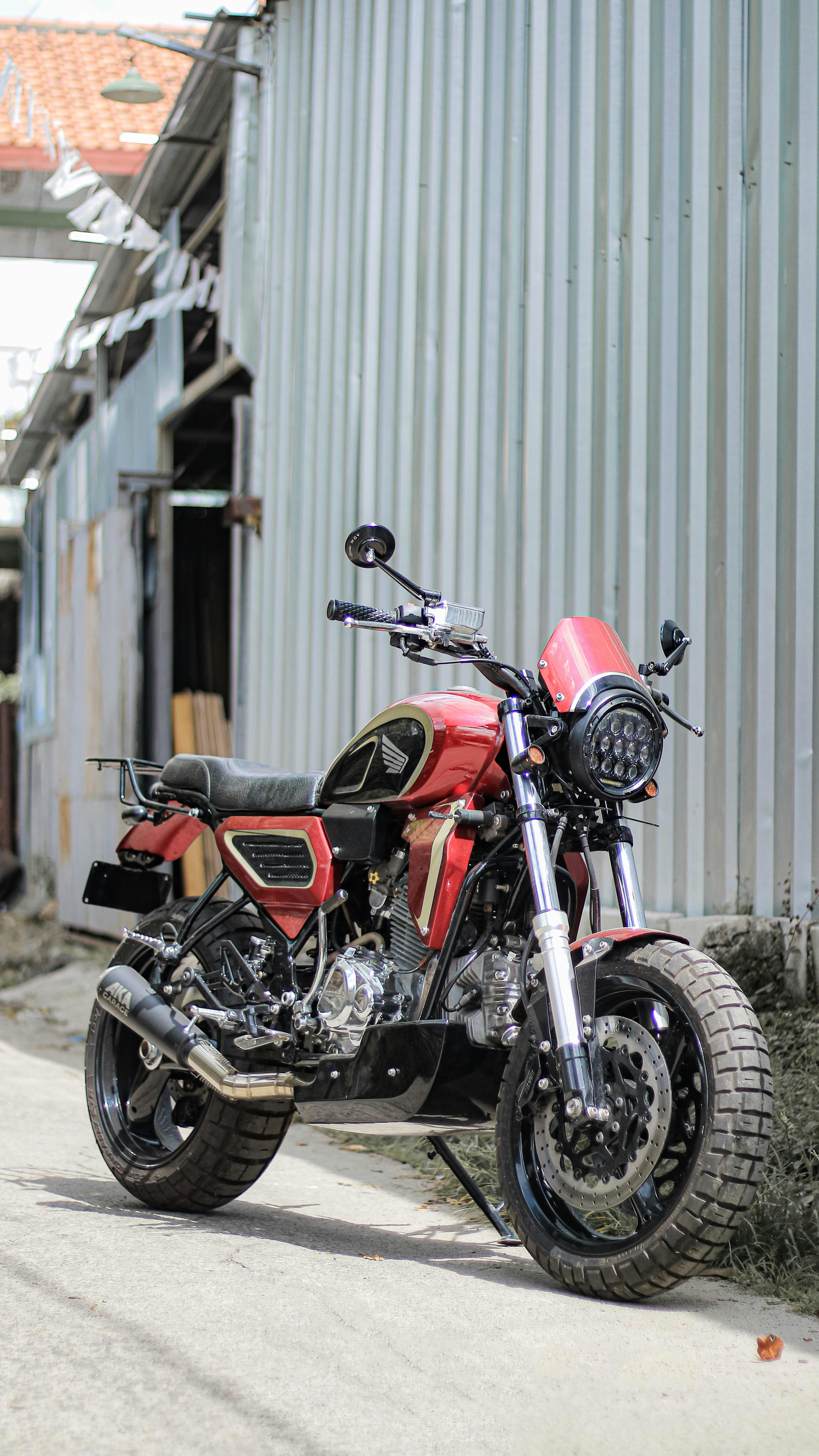 Modern Motorcycle on Road · Free Stock Photo