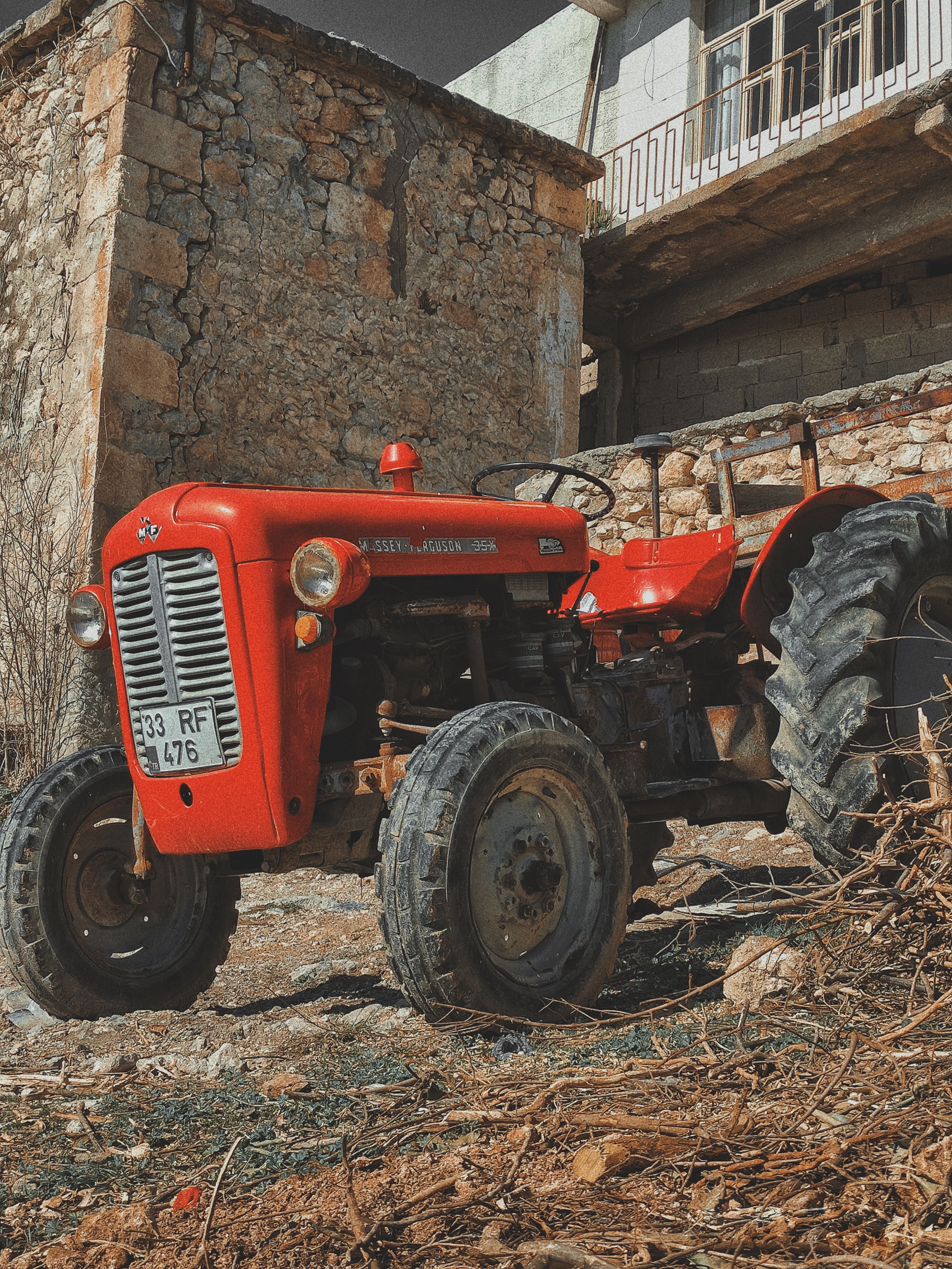 Tractor on Farm in Front of Building · Free Stock Photo