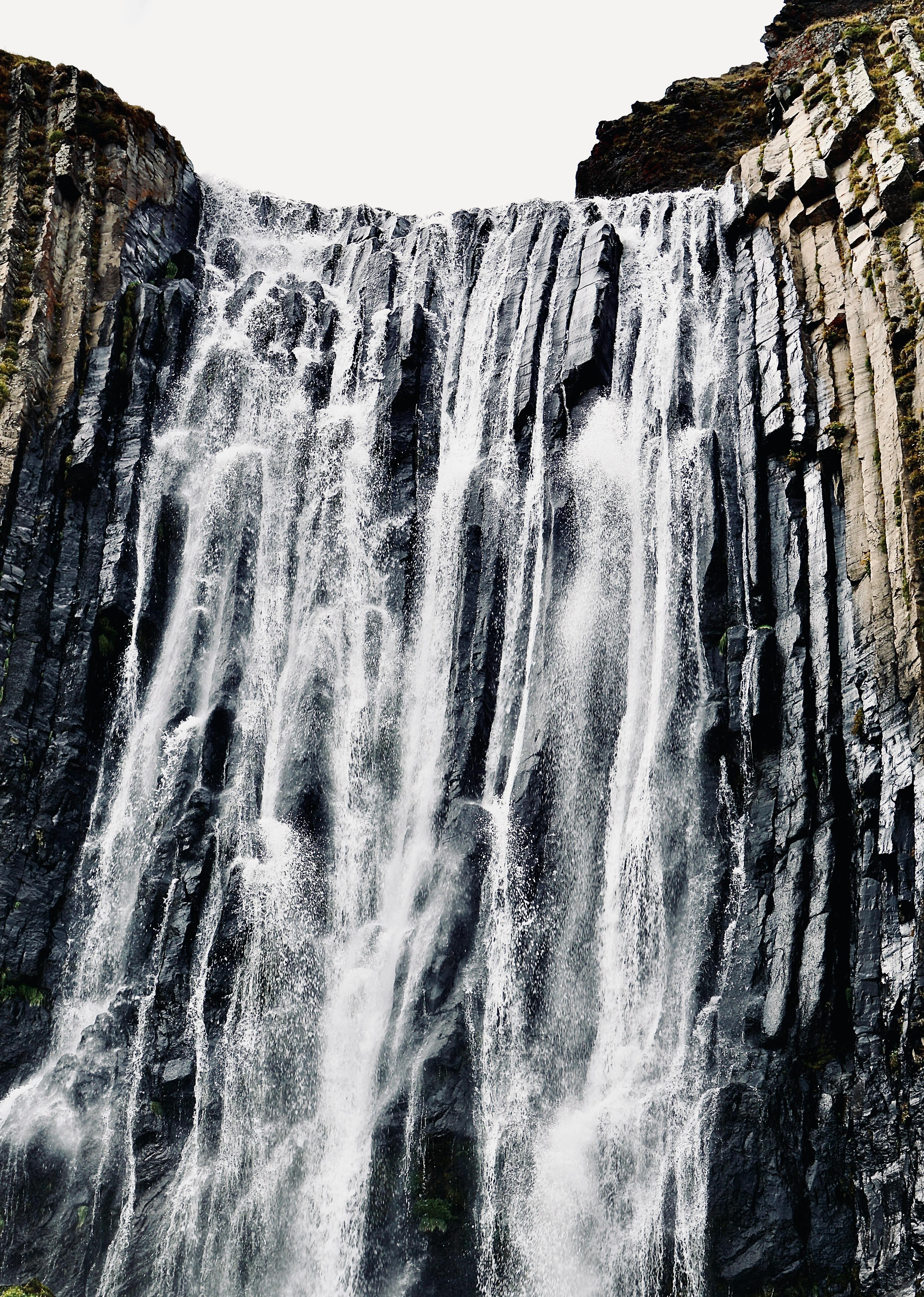 Bird's Eye View Photography of Water Falls Rushing Through Cliff · Free ...